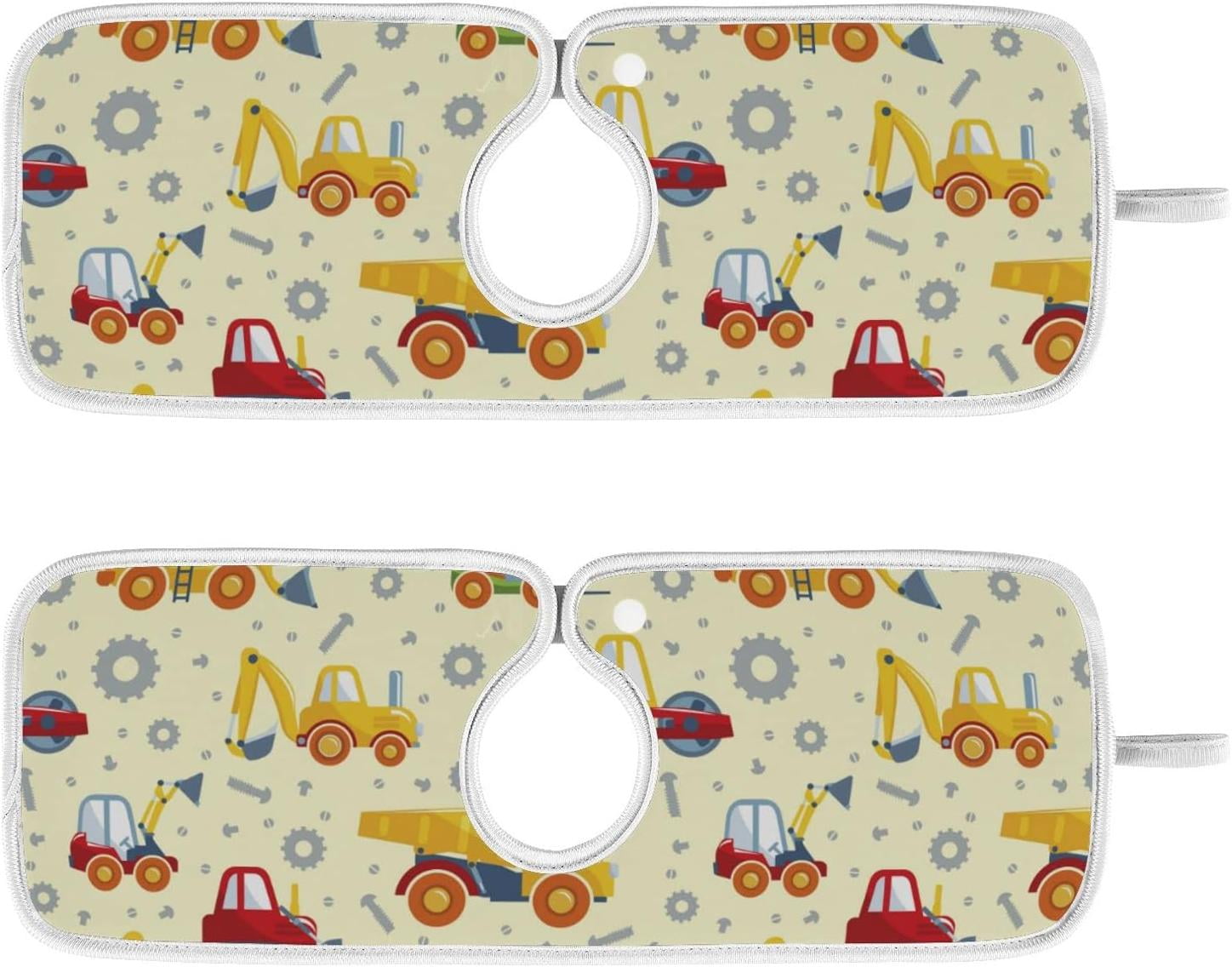 Toys Tractors Heavy Equipment Machinery 2PCS Faucet Absorbent Mat ...