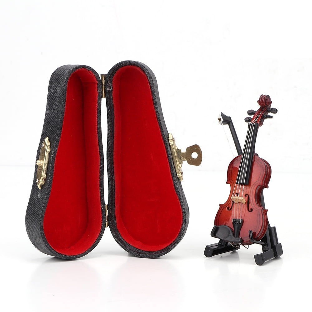 Toys for Boys Girls 3-6 Years 1:12 Miniature Wooden Instrument Violin ...