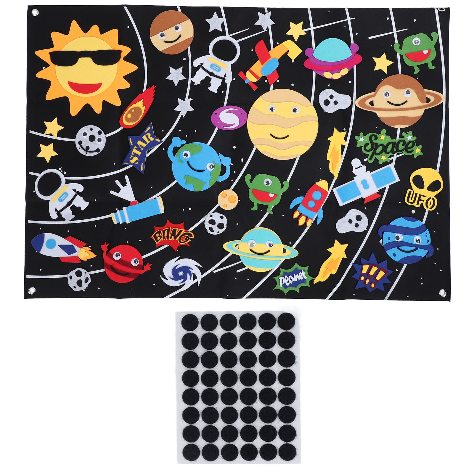 Toys for Kids 3+ 45pcs Outer Space Felt Story Board 3.5in Storytelling ...