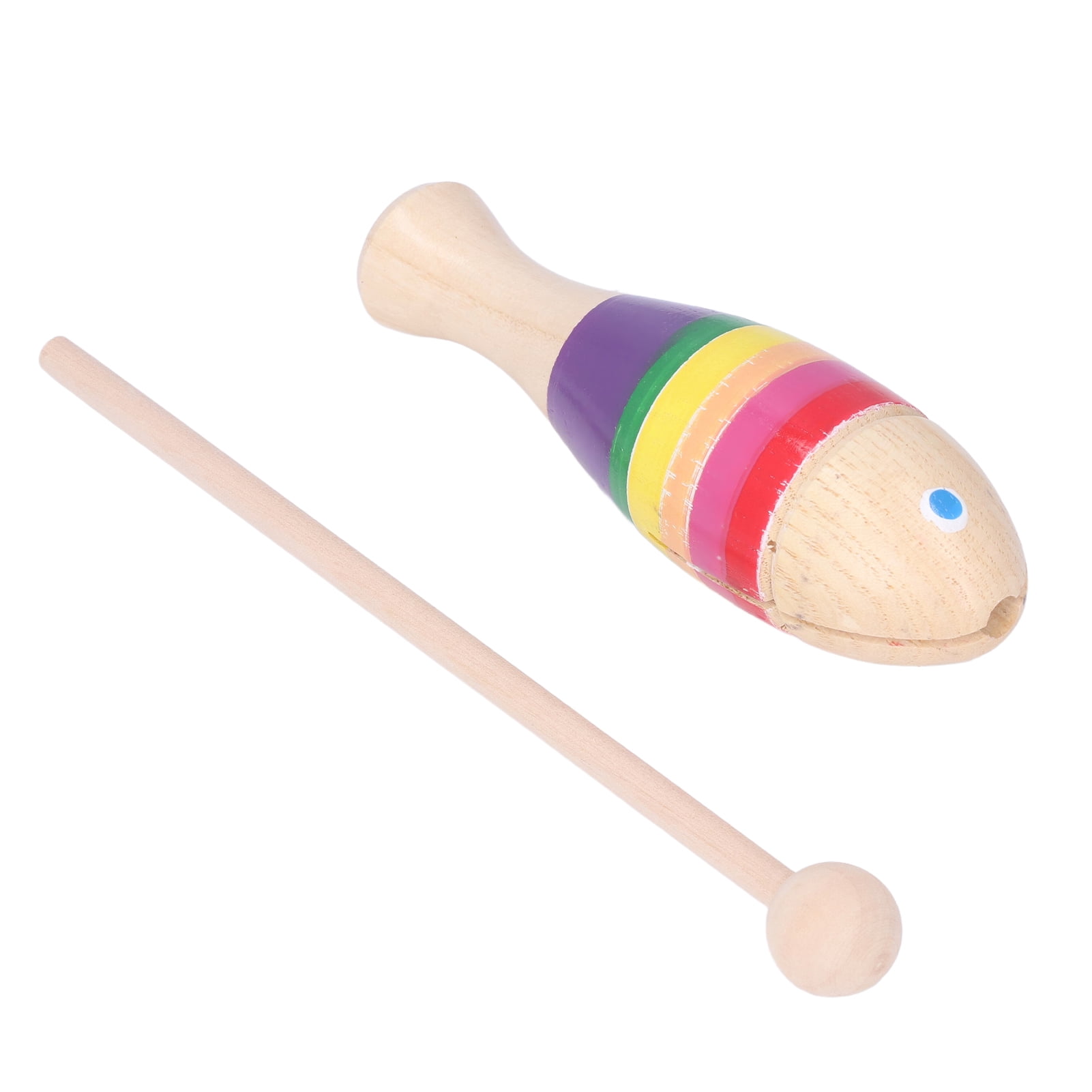 Toys for Kids 3+ Percussion Instrument Fish Shaped Portable Wooden ...
