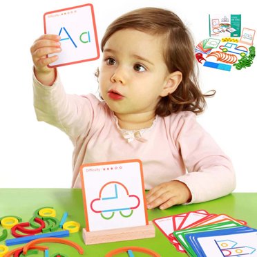 ZTGD Wooden Alphabet Puzzle Hand-eye Coordination Logical Ability Burrs ...