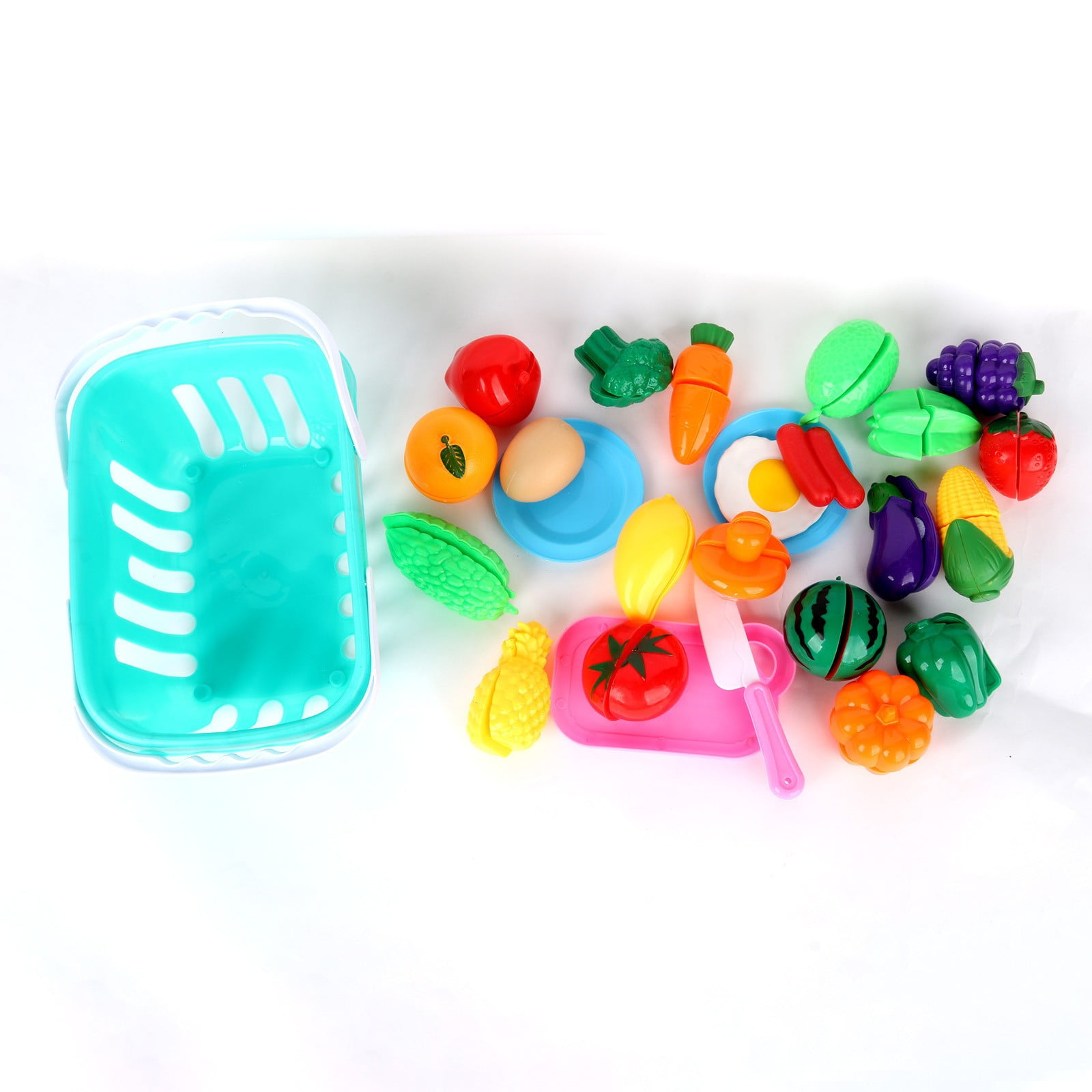 ToysYGift 28 Pcs Play Food Set for Kids Kitchen, Pretend Food Toy for ...