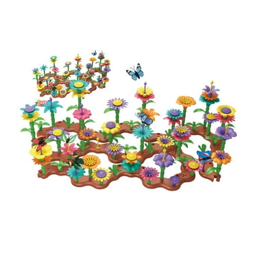 UUSUOO Flower Building Set for Kids,136 PCS Flower Garden Building Toys ...