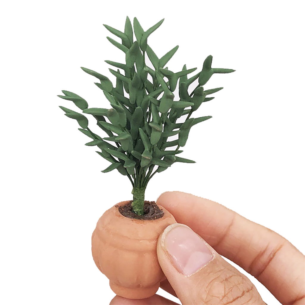 ToysYGift Dollhouse Plant Miniature Bonsai Plant Dollhouse Mini Green ...
