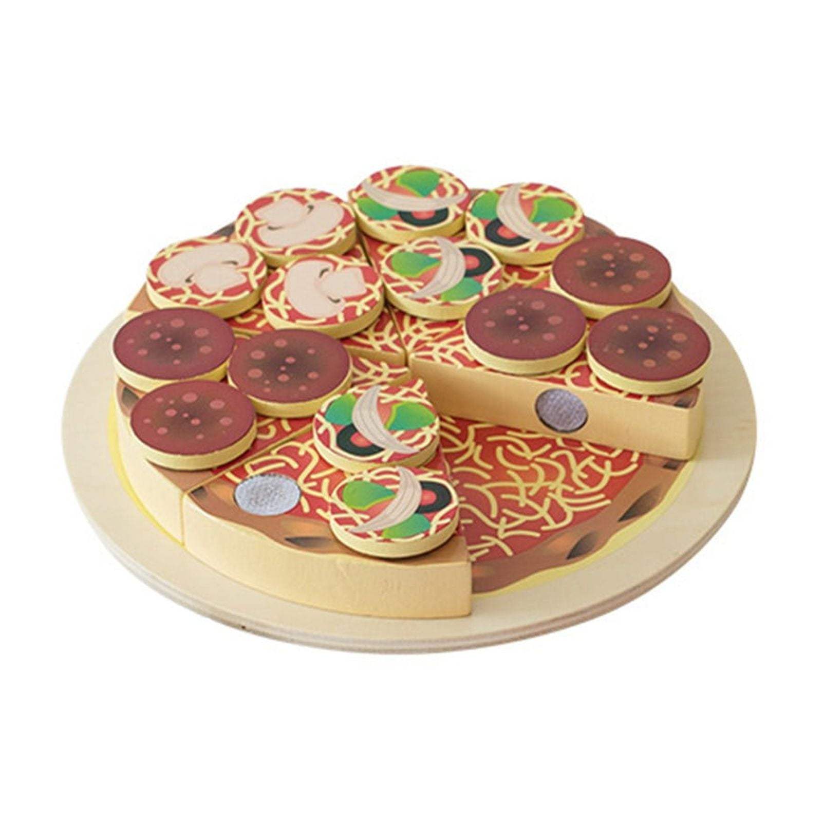 ToysYGift Toys for Girls Boys 3-6 Years Wooden Pizza Toy Set Realistic ...