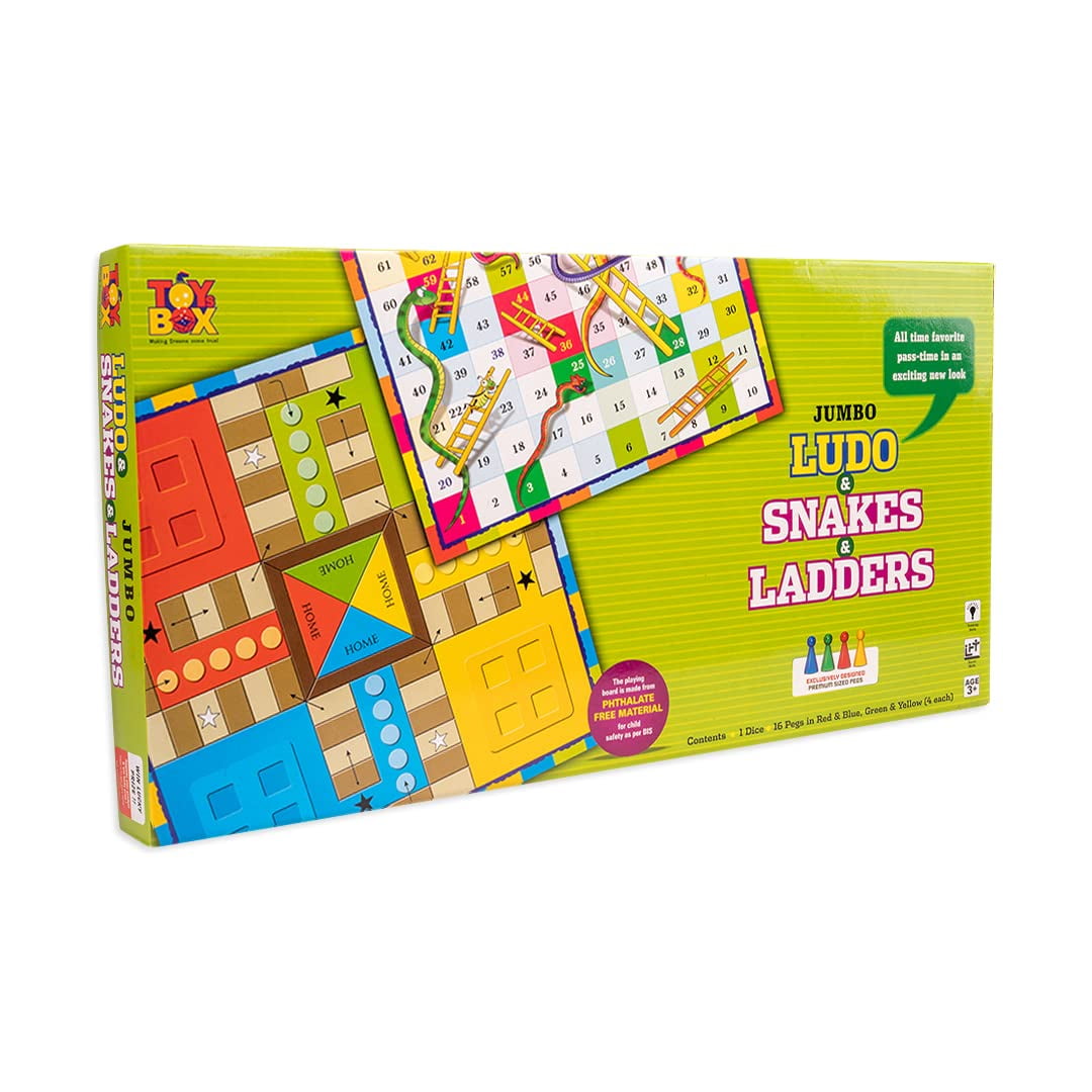 Toysbox Ludo & Snakes & Ladders Jumbo Classic Board Game To Play With ...