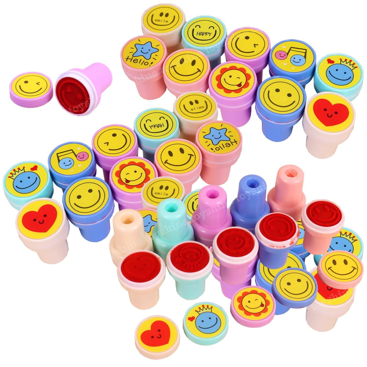 Toyshine 30 pcs Emoji Stamps for Children Self-Inking Stamp for Party ...