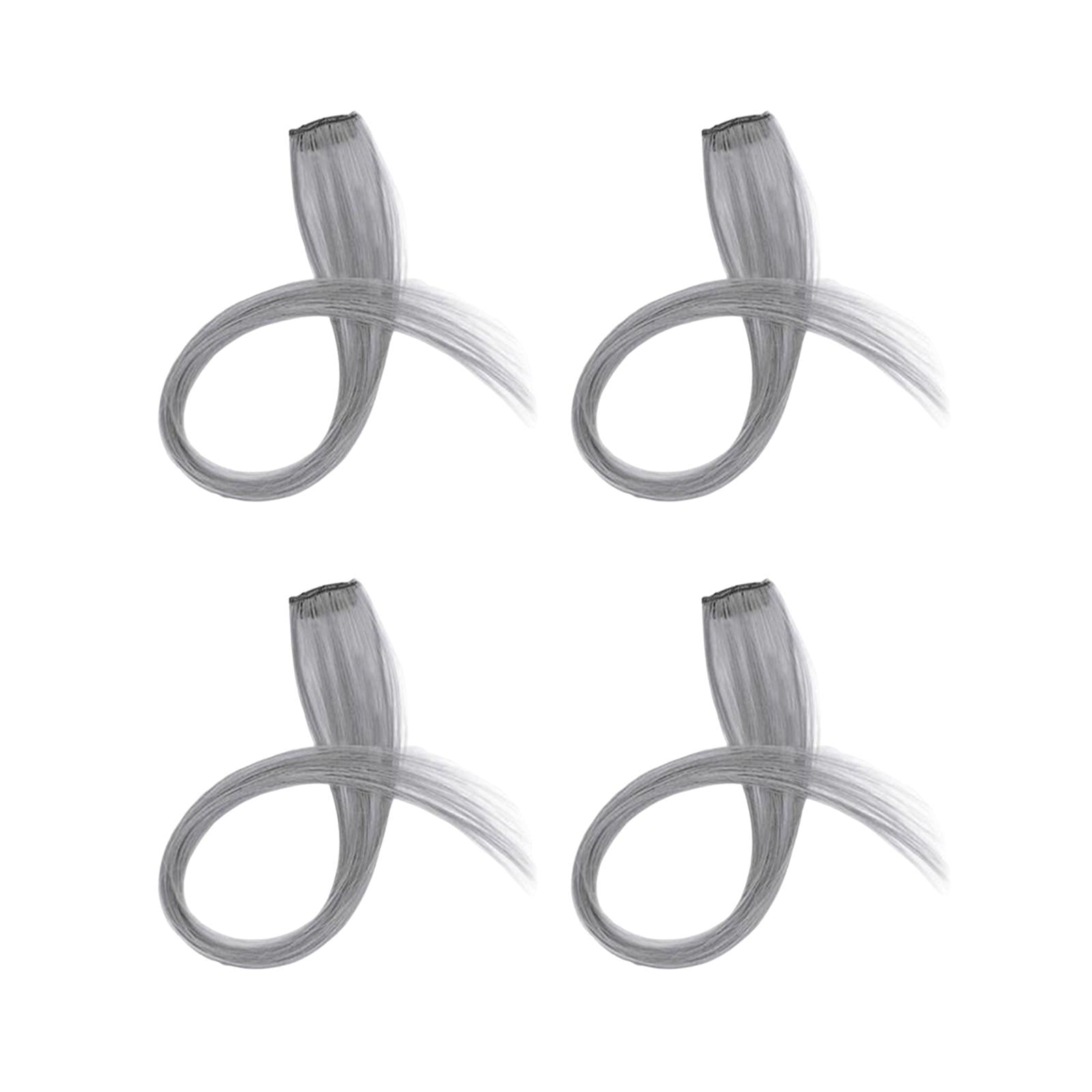 Stgfyxgs 4 Pieces Hanging Ear Dyed Clip in Hair Extensions Seamless for ...