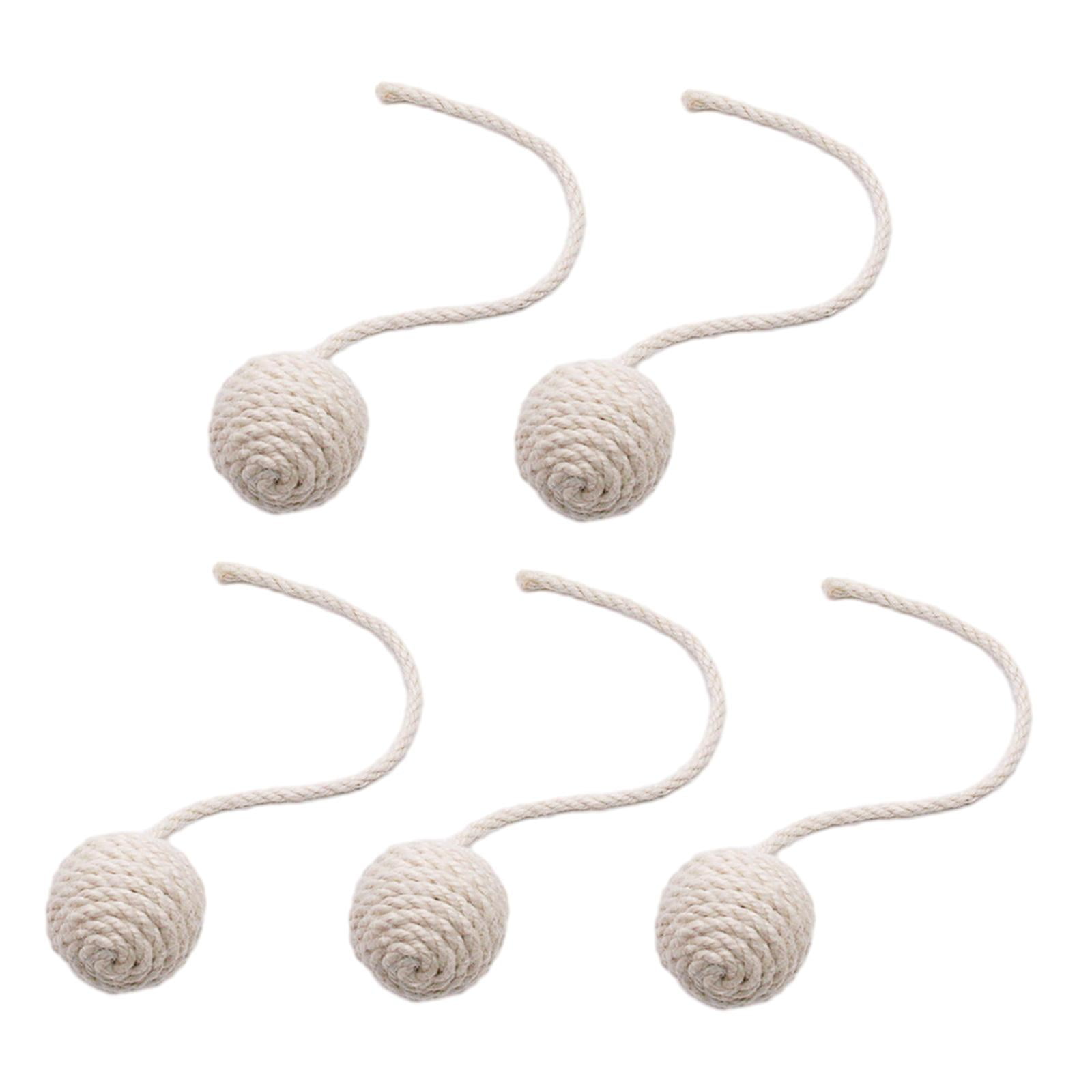 Stgfyxgs 5 Pieces Cat Toys Sisal Ball Cat Hemp Rope Balls Self Play ...