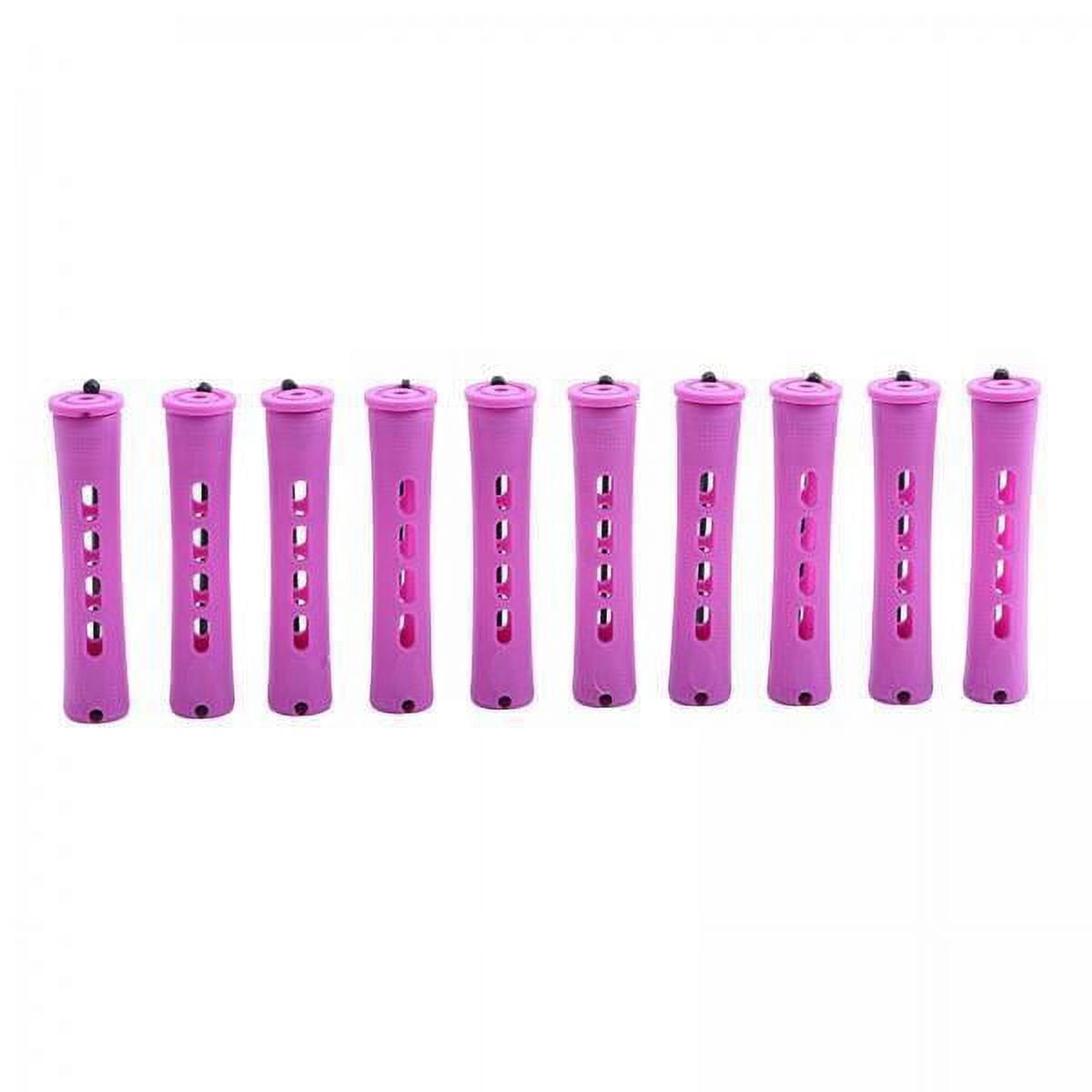 Stgfyxgs 5x10 Pieces Cold Wave Rods with Rubber Bands and Cover Plum ...