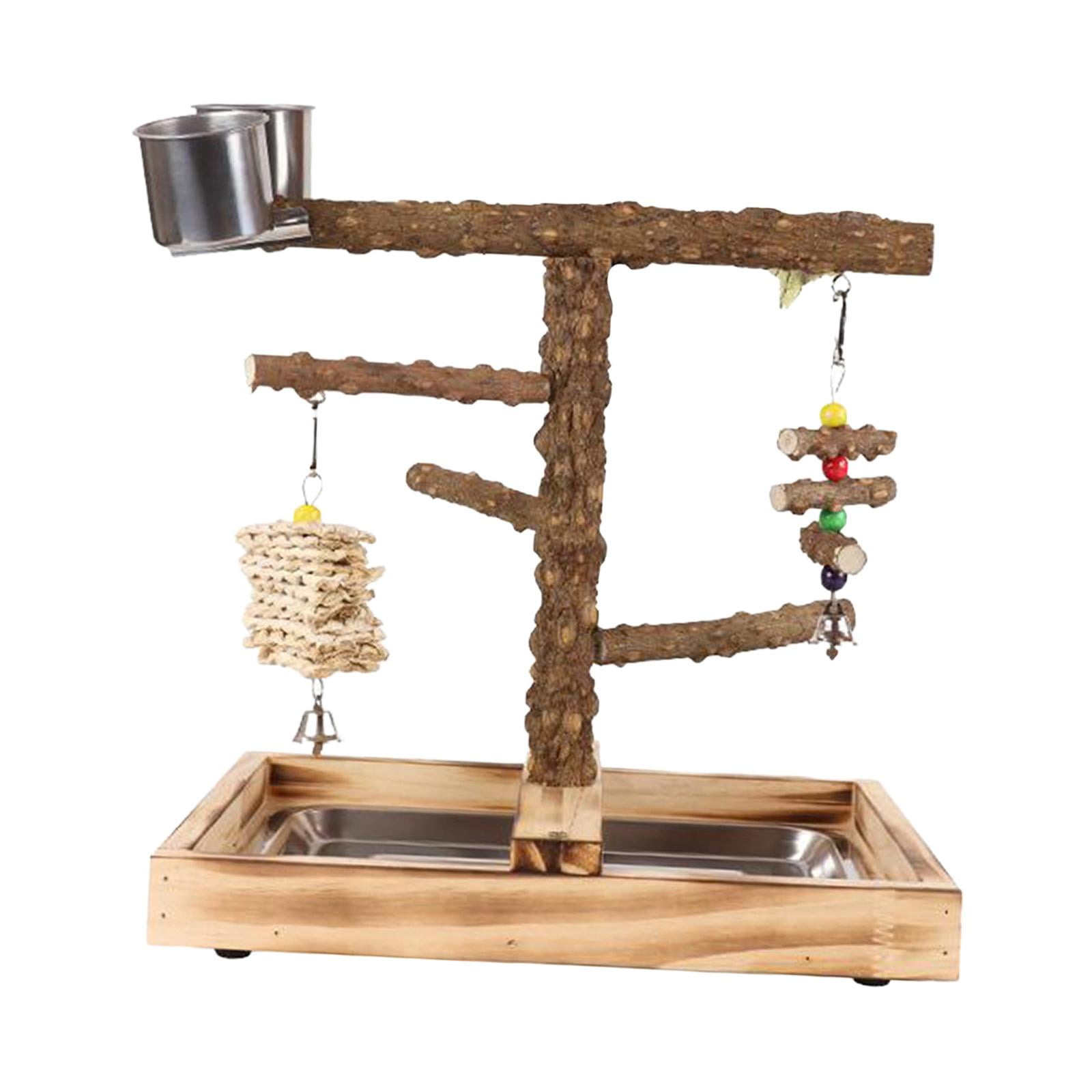 Stgfyxgs Birds Wood Perches Wooden Bird Toys Playground Bird Cage ...