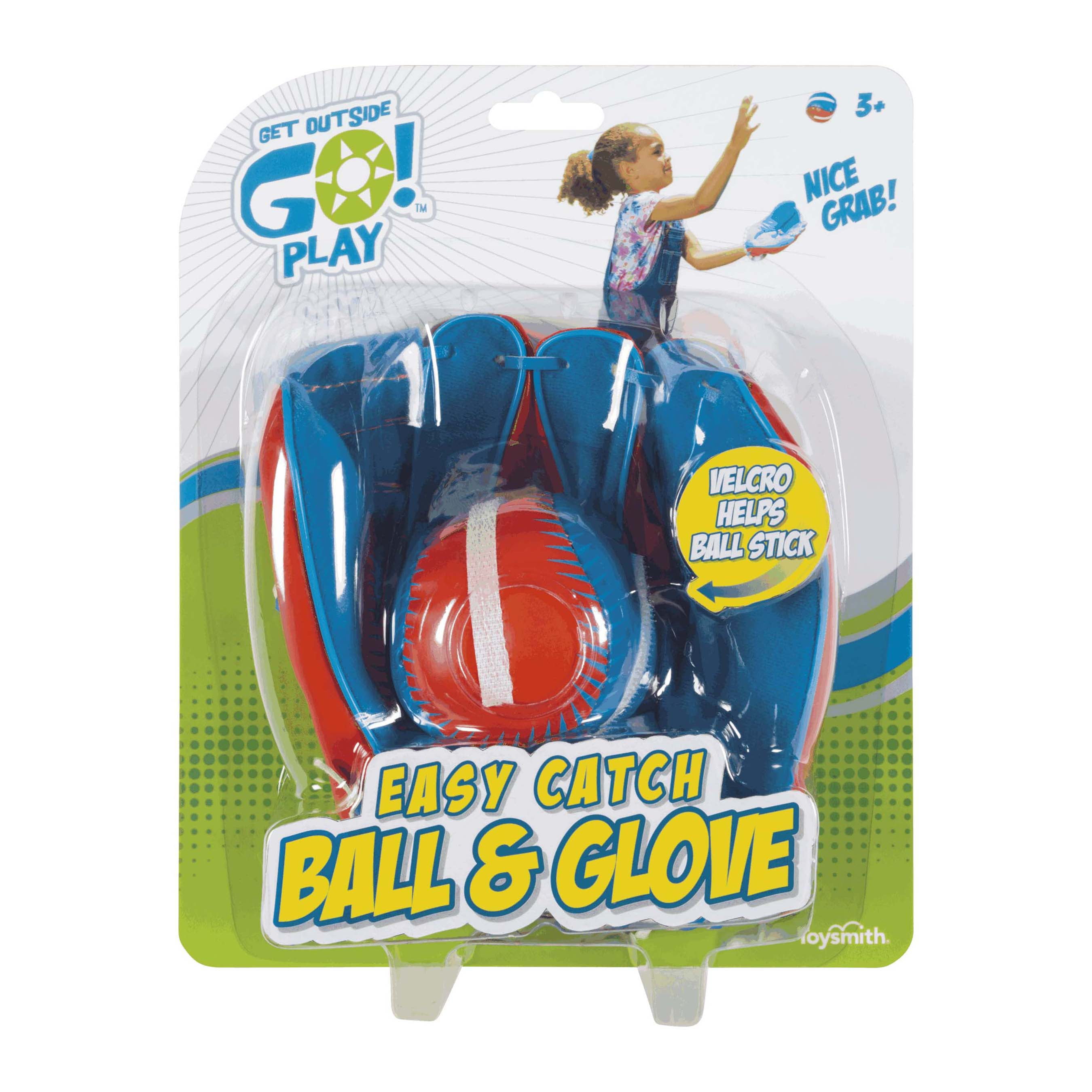 Toysmith Easy Catch Ball and Glove Set, Child Size, Ages 3+, Velcro ...