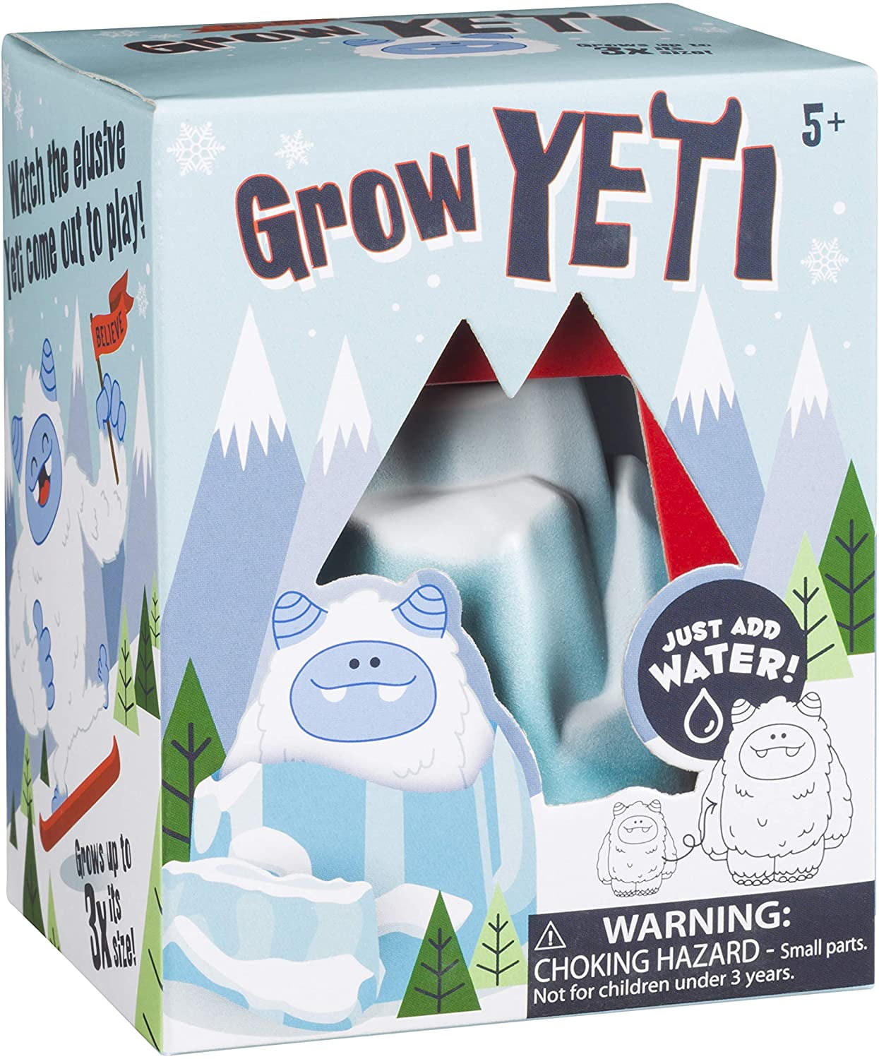 Toysmith Hatchin' Grow Yeti, Just Add Water, Fun DIY Kit, Grows 3X Size ...