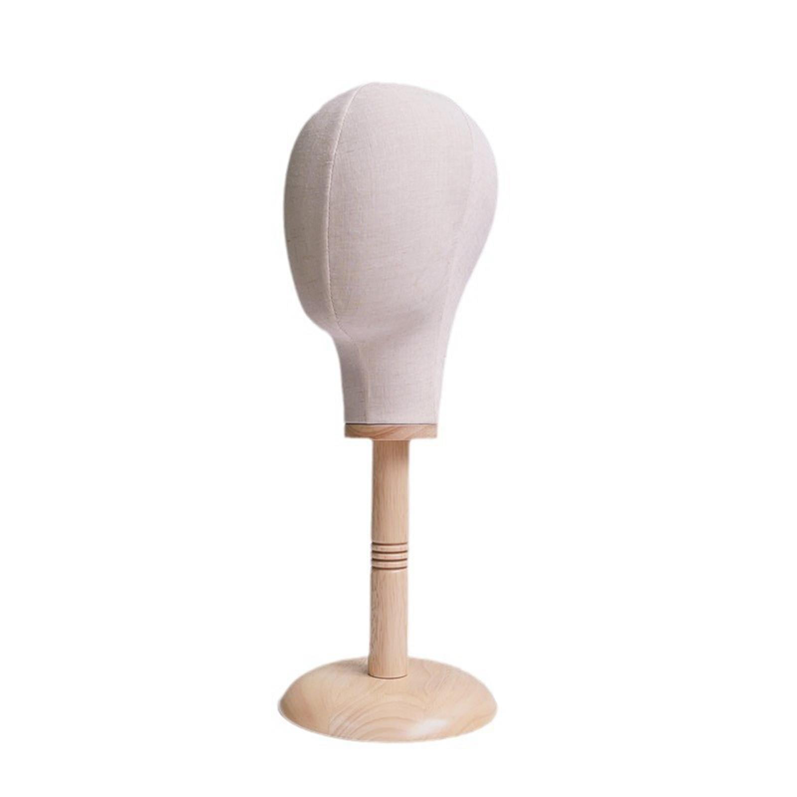 Toysmith Mannequin Head Hat Display Stand with Professional Wooden Base ...