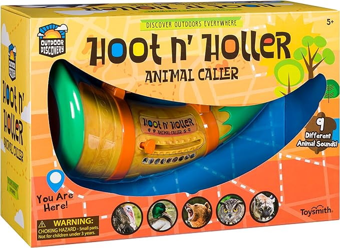 Toysmith Outdoor Discovery, Hoot-N-Hollar Animal Caller, 9" Horn With 9 ...