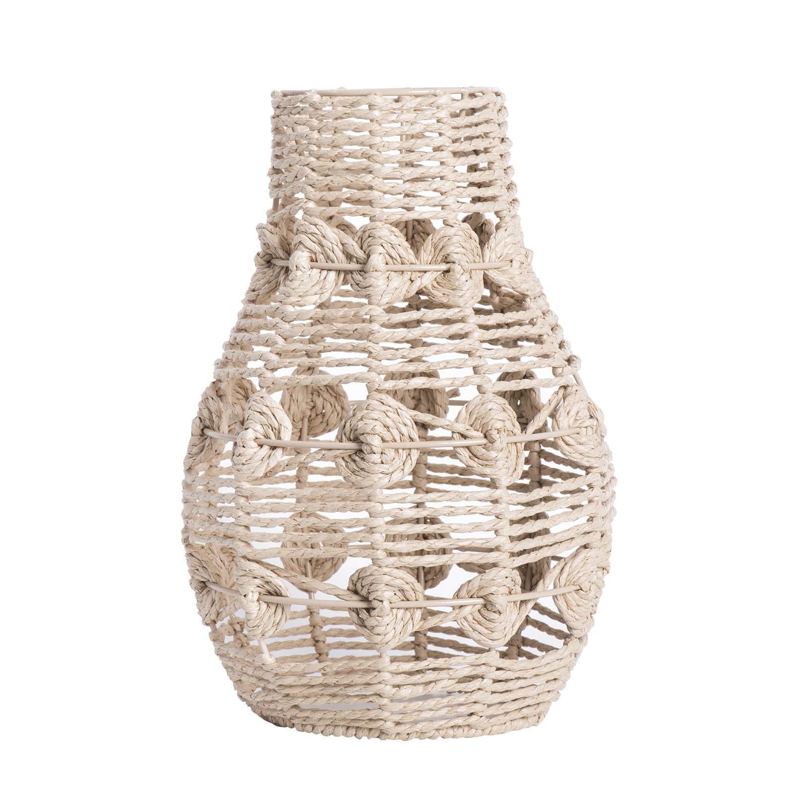 Stgfyxgs Paper Rope Lampshade Handwoven Lamp Shade Pendant Light Cover ...