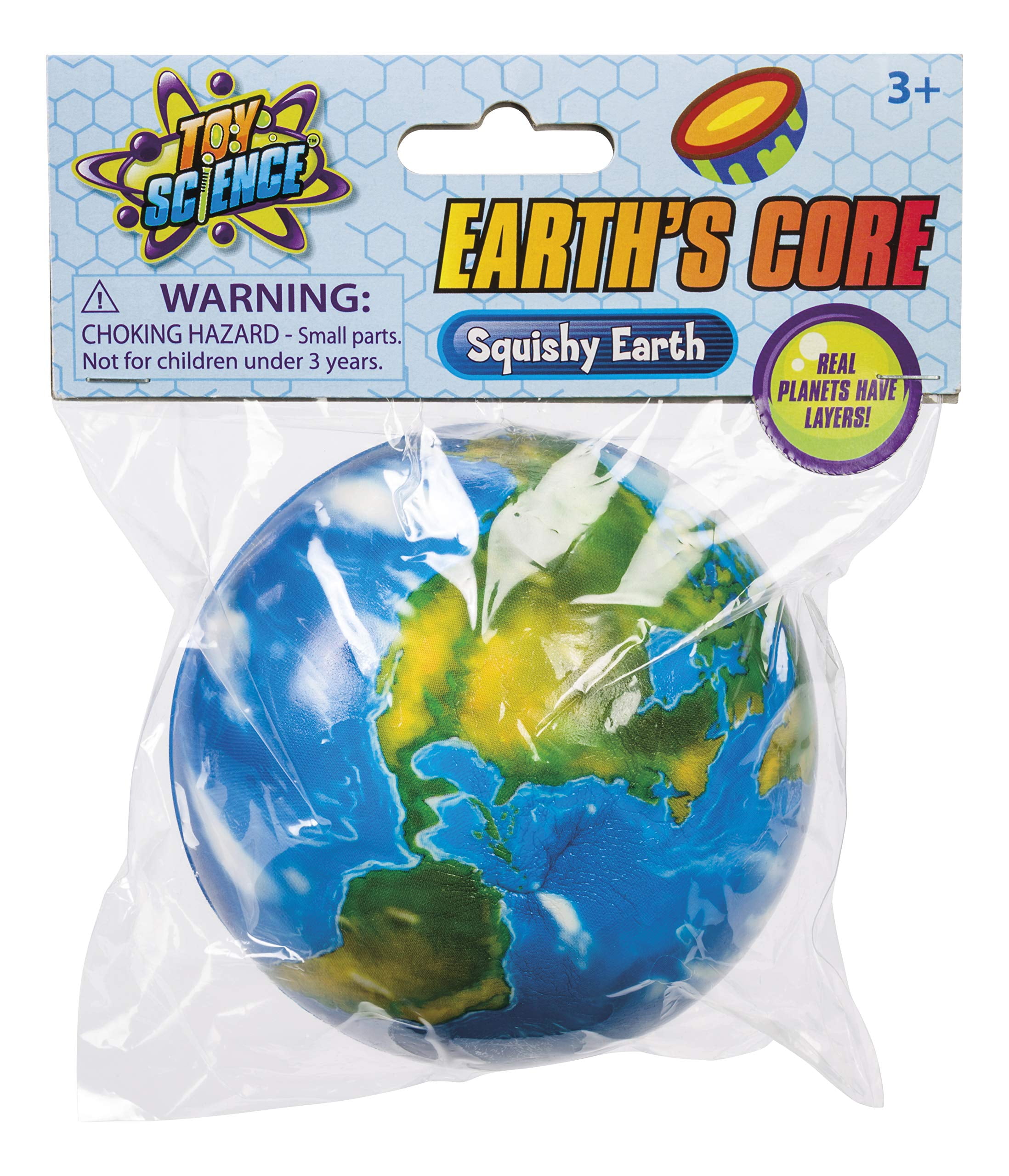 Toysmith Toy Science Squishy Earth Ball with Earth Core Layers - Planet ...