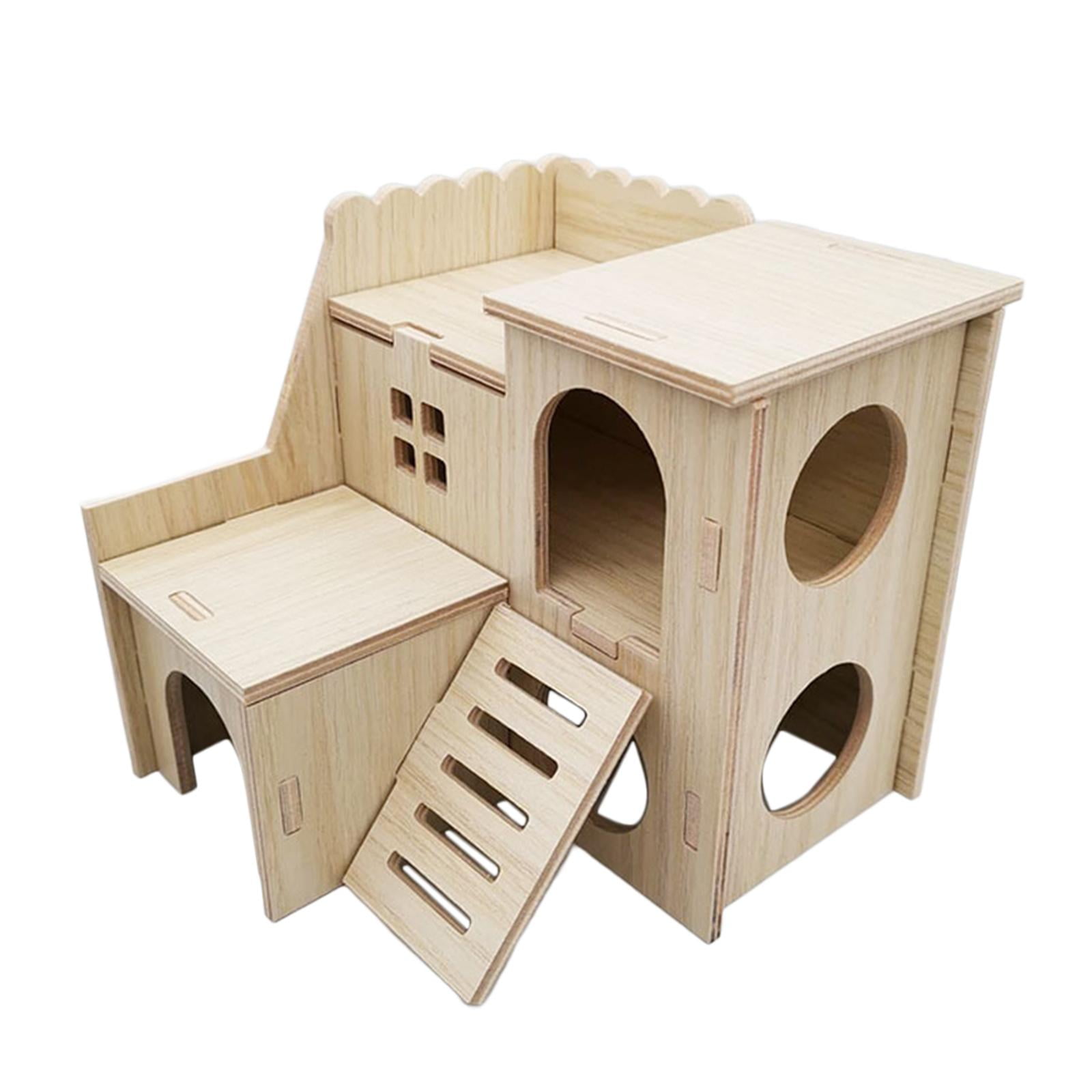 Stgfyxgs Wooden Hamster House, Gerbil House, Habitat Decoration ...