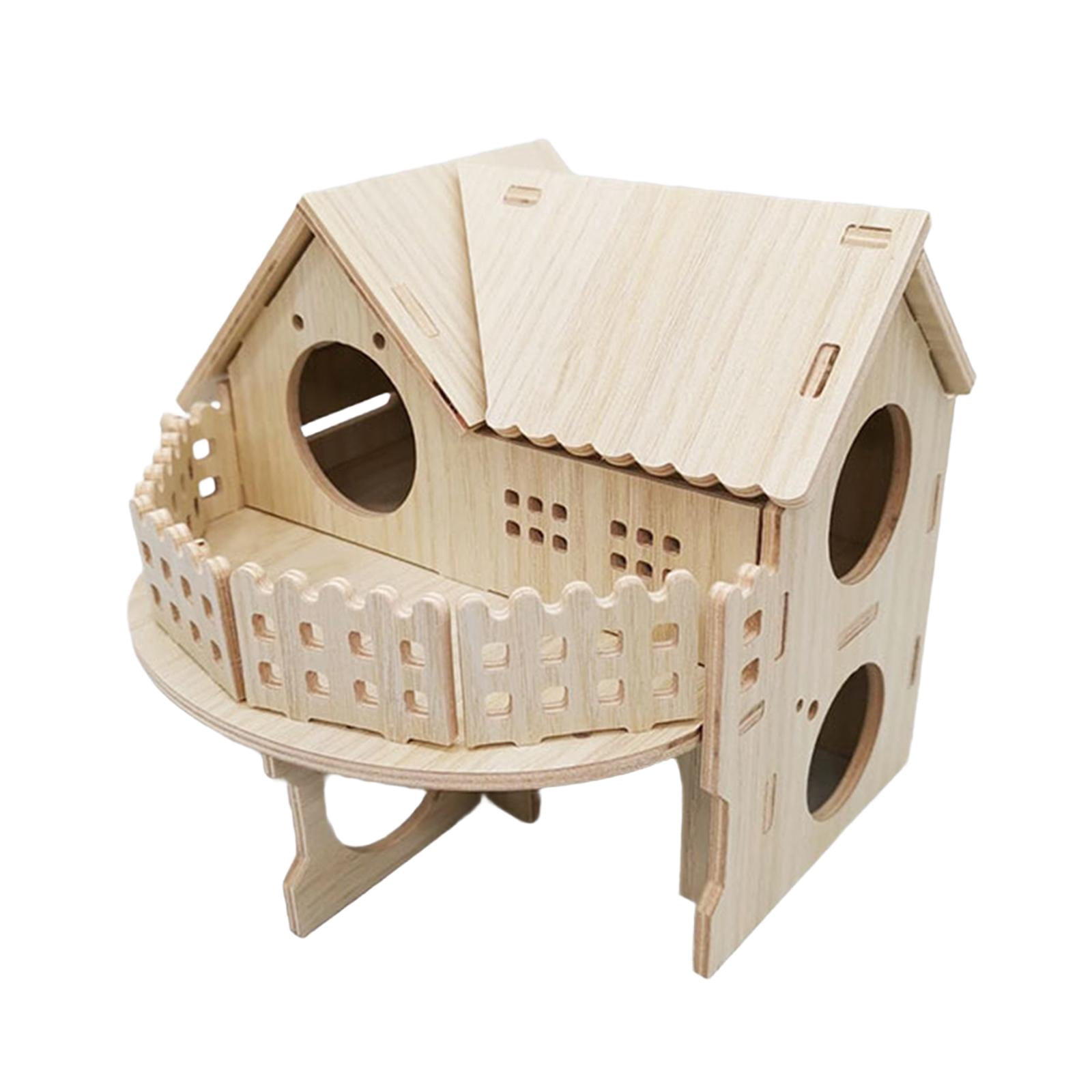 Stgfyxgs Wooden Hamster House, Gerbil House, Habitat Decoration ...