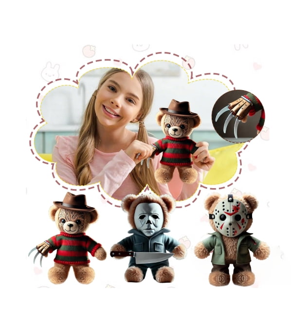 Toystdo Bear Horror Plush Doll, Freddy Krueger Michael Myers Jason ...