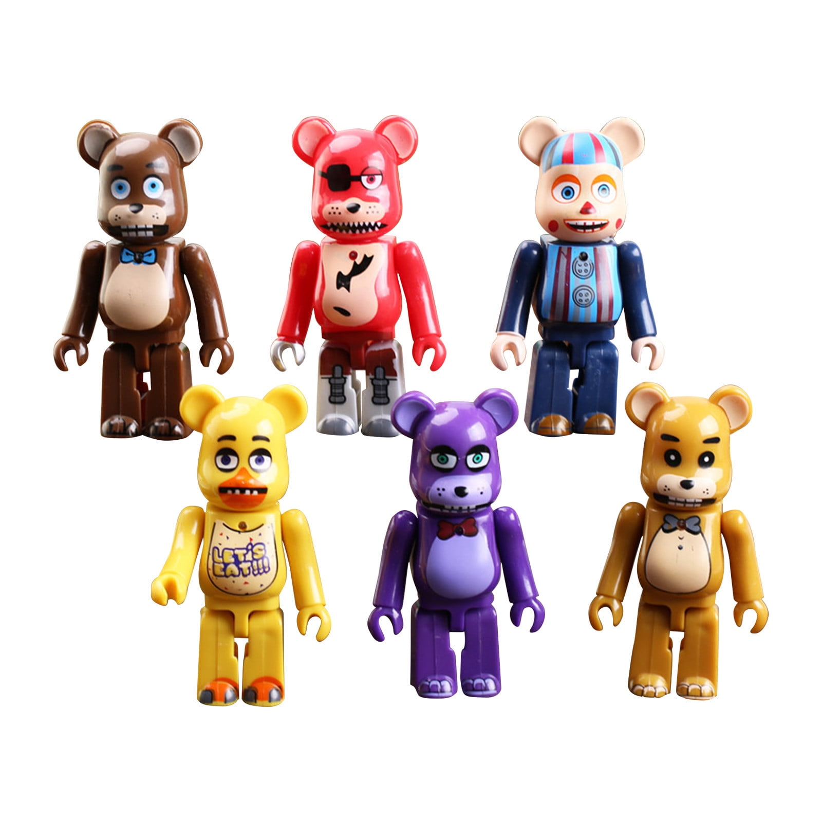 Toystdo Mini FNAF Figure Set 6PCS, FNAF Action Figures Set Freddy ...