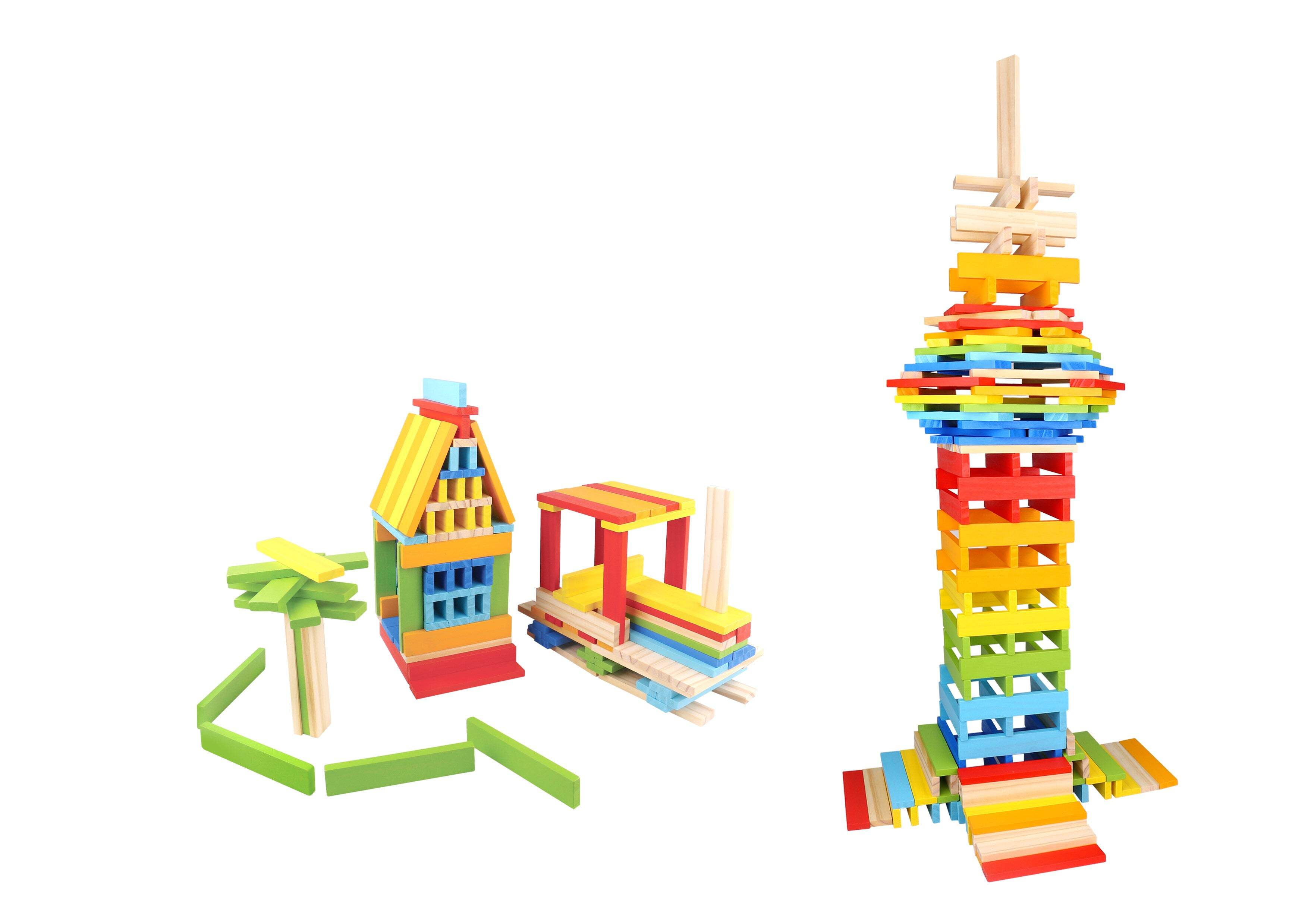 Toyster's 150-Piece Wooden Bright City Building Blocks - Walmart.com