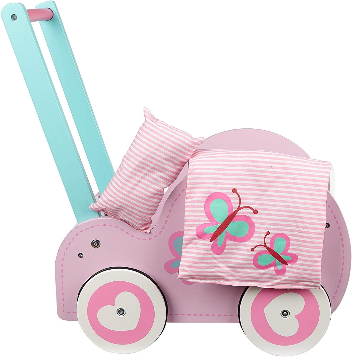 Toysters Wooden Push Walker Wagon for Toddlers | Adorable Baby Doll ...