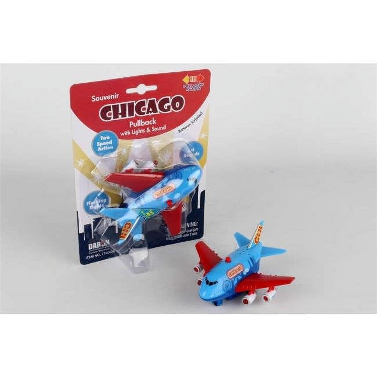 Toytech Chicago Pullback with Light & Sound Toy Airplane - Walmart.com
