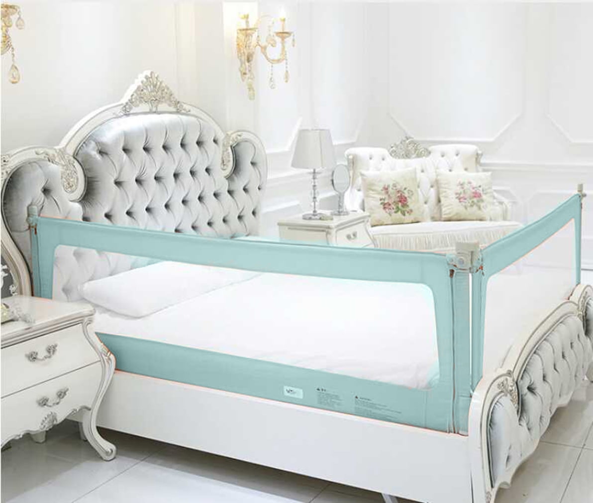 TOYTEXX Queen Bed Safety GuardRail for Kids, Adjustable Height, Green ...