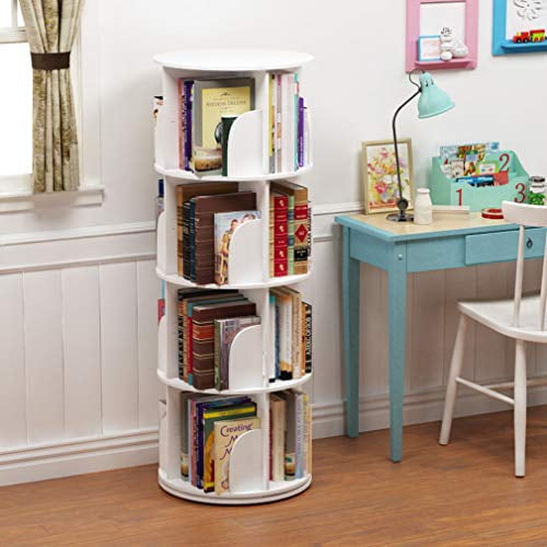 Toytexx Inc & Design 4 Tier 360° Rotating Stackable Shelves Bookshelf ...