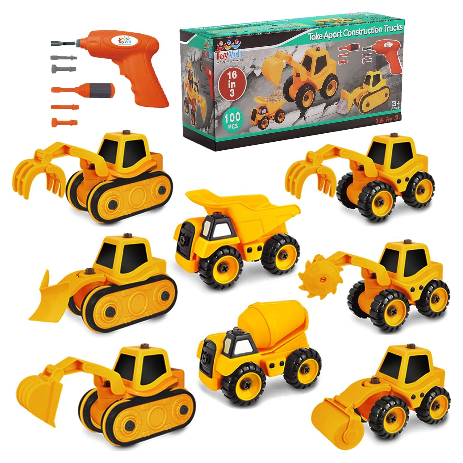 Fun Building Multifunctional Take Apart Toy Tool Truck With Electric ...