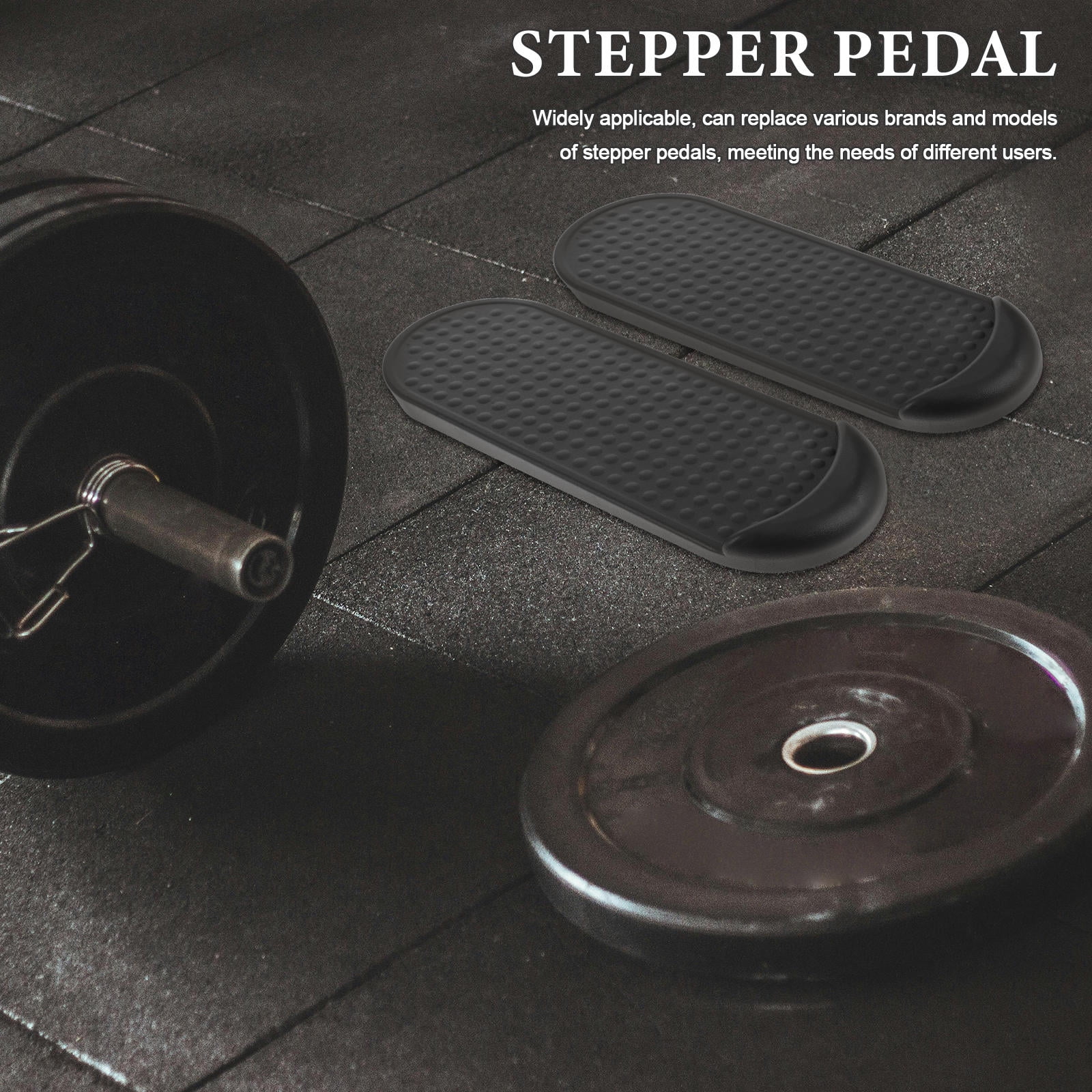 Toyvian 1Pair Stable Fitness Equipment Pedals Black Plastic Step ...