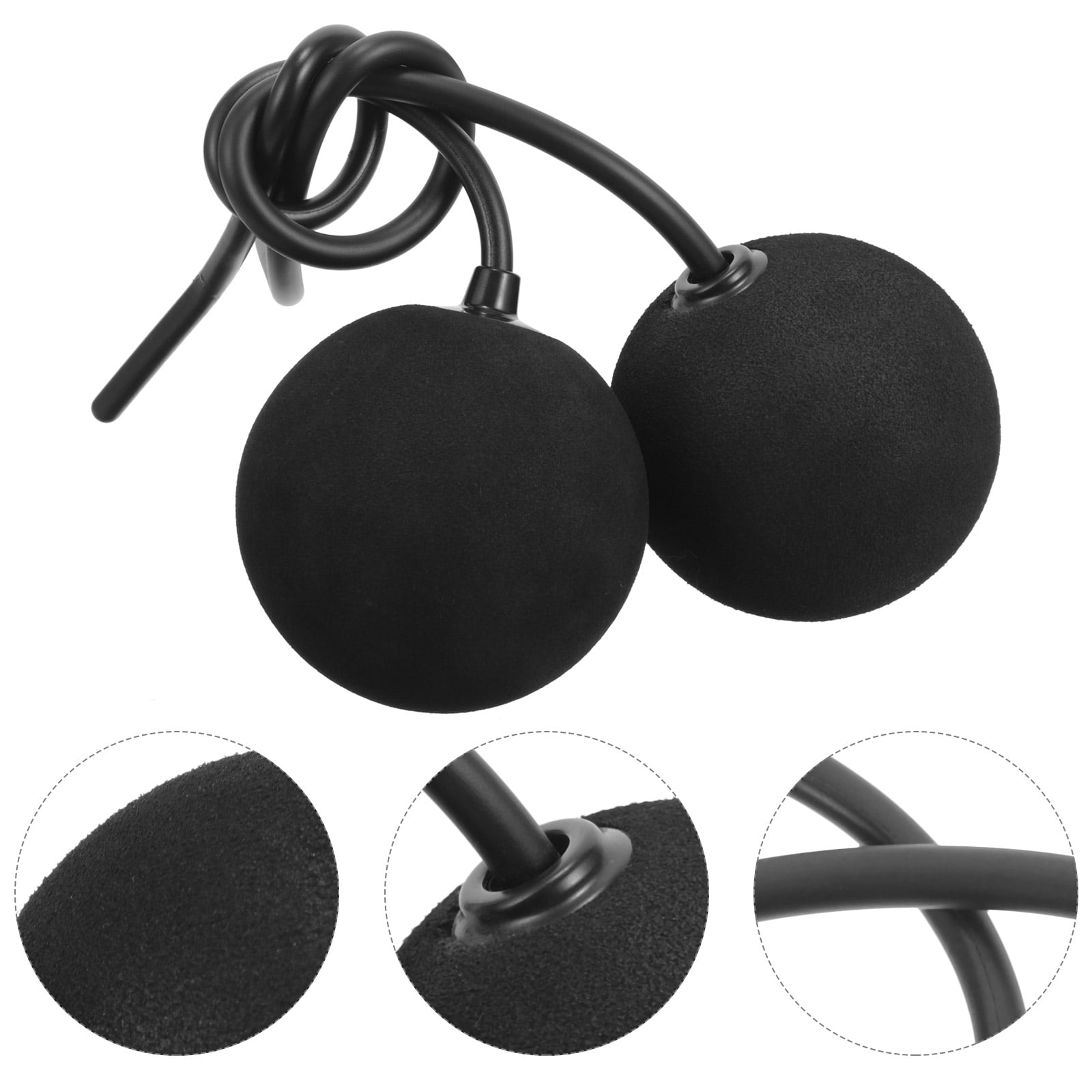 Toyvian 1 Pair Ropeless Jump Rope for Counting Black EVA Athletes Gear ...