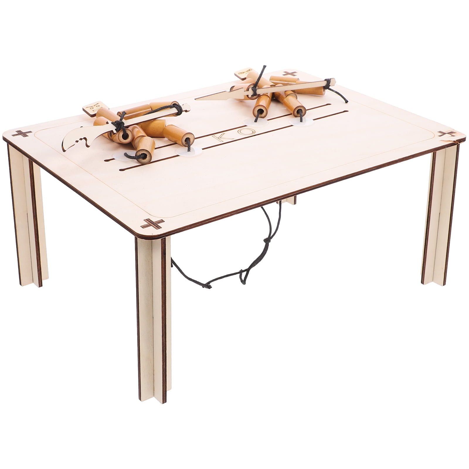 Bamboo Puppet Kit with Wooden Fighting Table for Kids Cognitive Toy ...