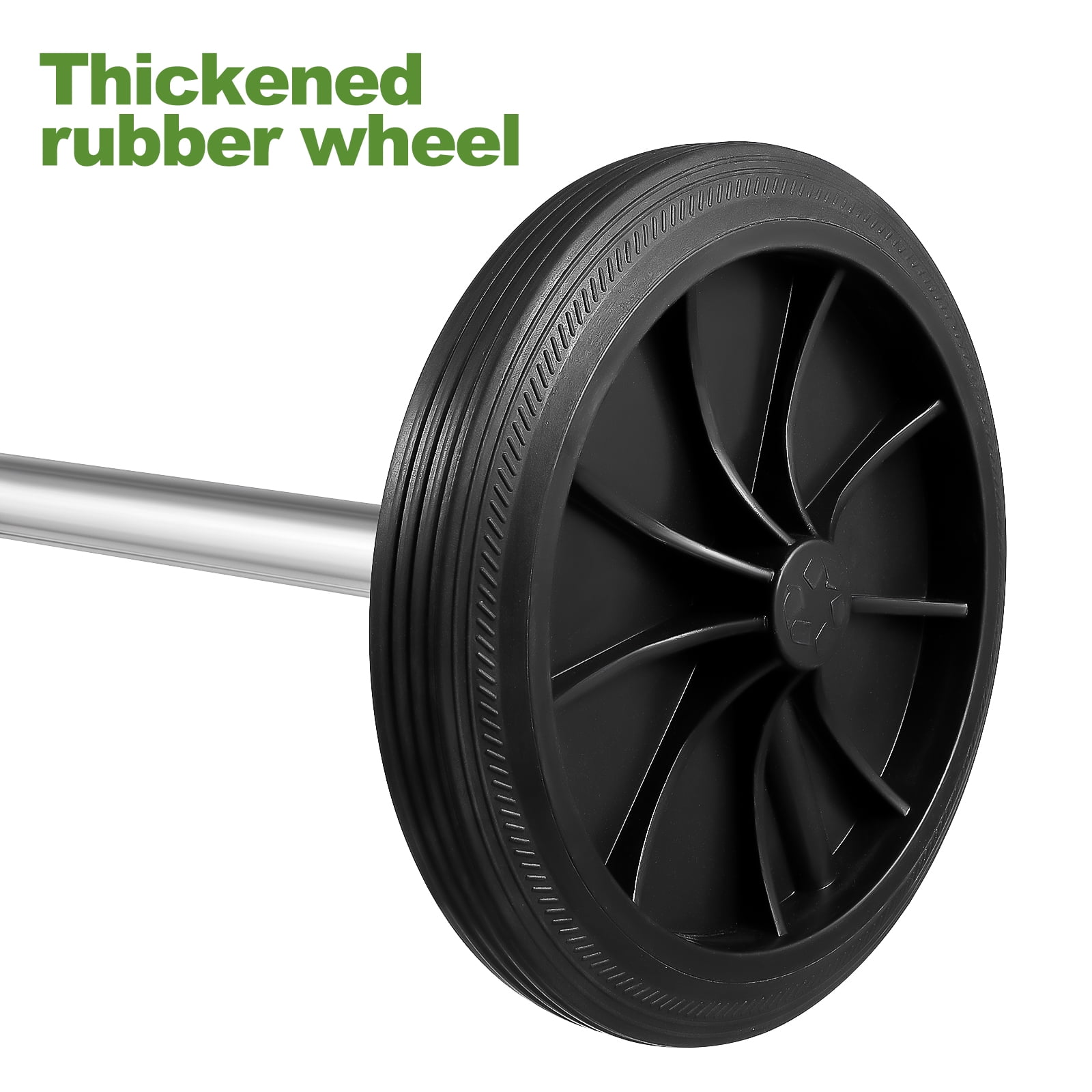 Toyvian 1 Set Rubber Wheels Trash Can Pulley Garbage Can Wheels with ...
