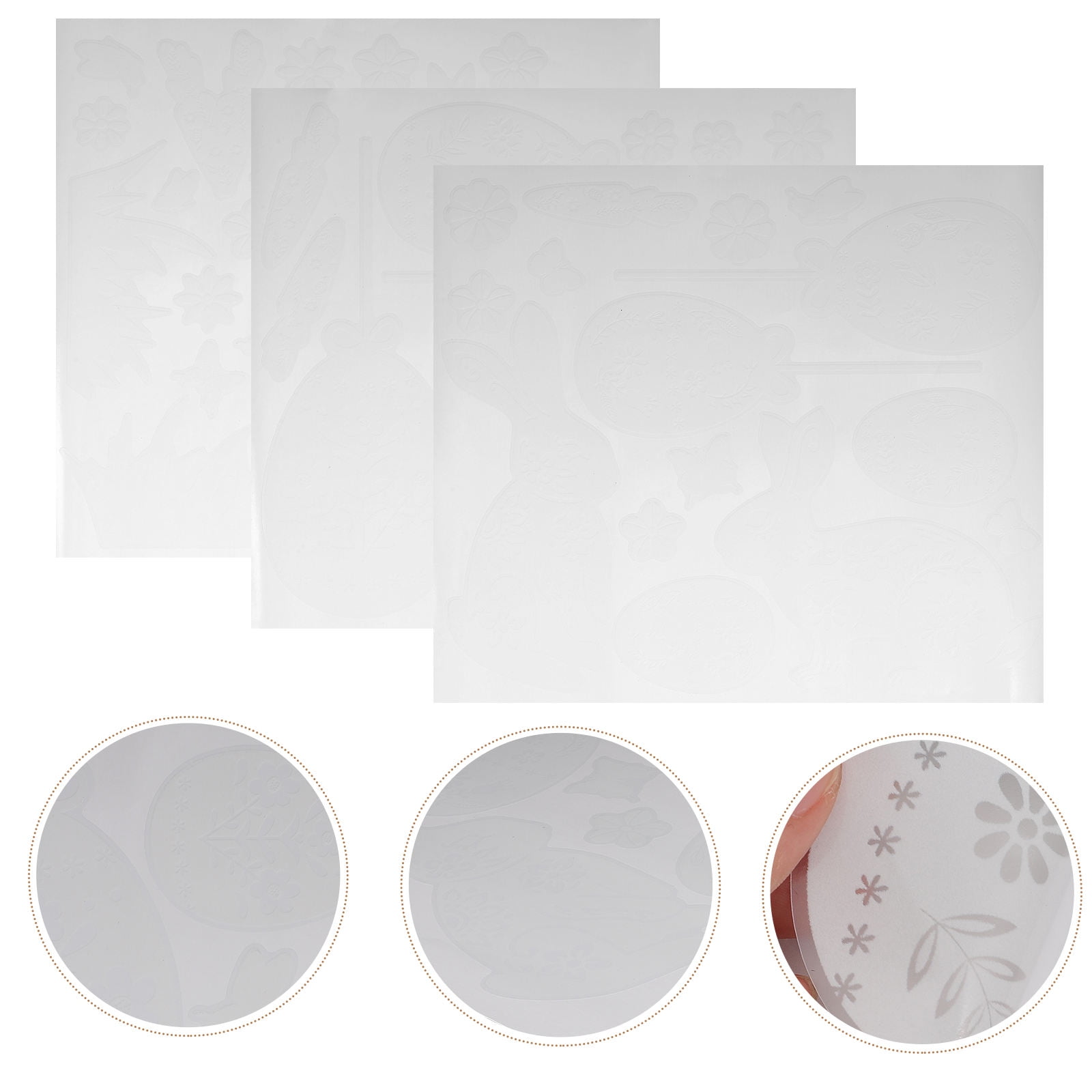 Toyvian 1 Sheet of Cute Window Sticker Kids Room Stickers White PVC ...