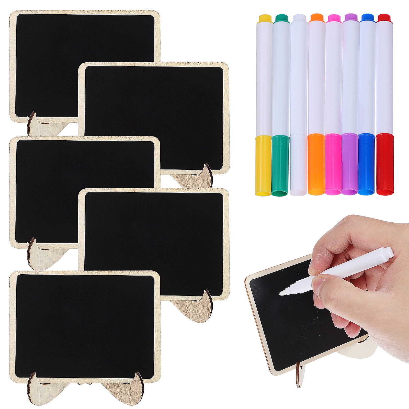 Toyvian Small Chalkboard Message Board Wood 10 Chalkboards Back to ...