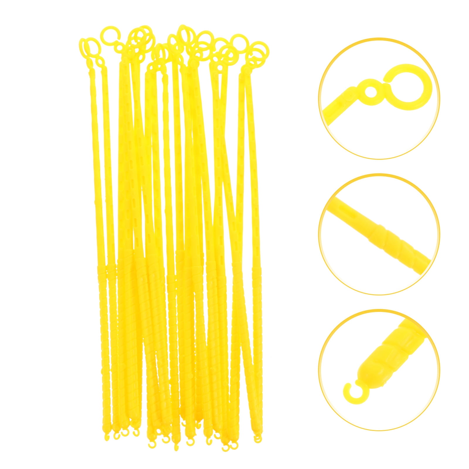 Toyvian 100Pcs Yellow Luminous Plastic Lantern Rods for Handheld ...