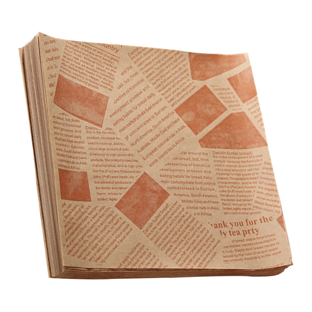 Toyvian Oil Proof Food Wrapping Paper Sheets for Sandwich and Burger ...