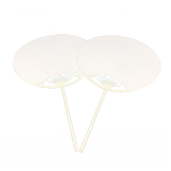 Toyvian 10Pcs White Painting Fan Blank Paper Paddle Fans Encourage ...