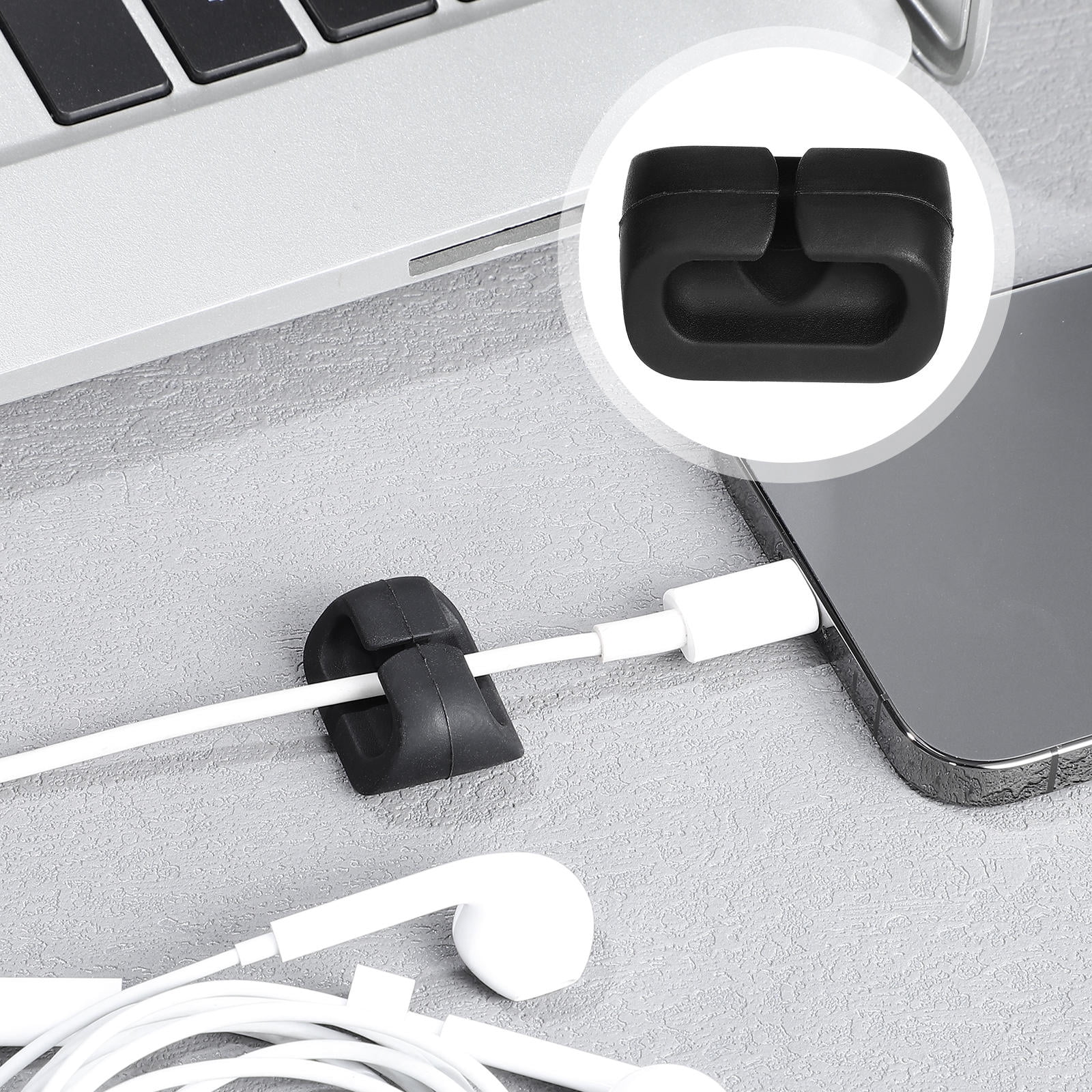 Toyvian 12 Pcs Desk Cord Organizer Tidy Helper Cable Clips made of ...