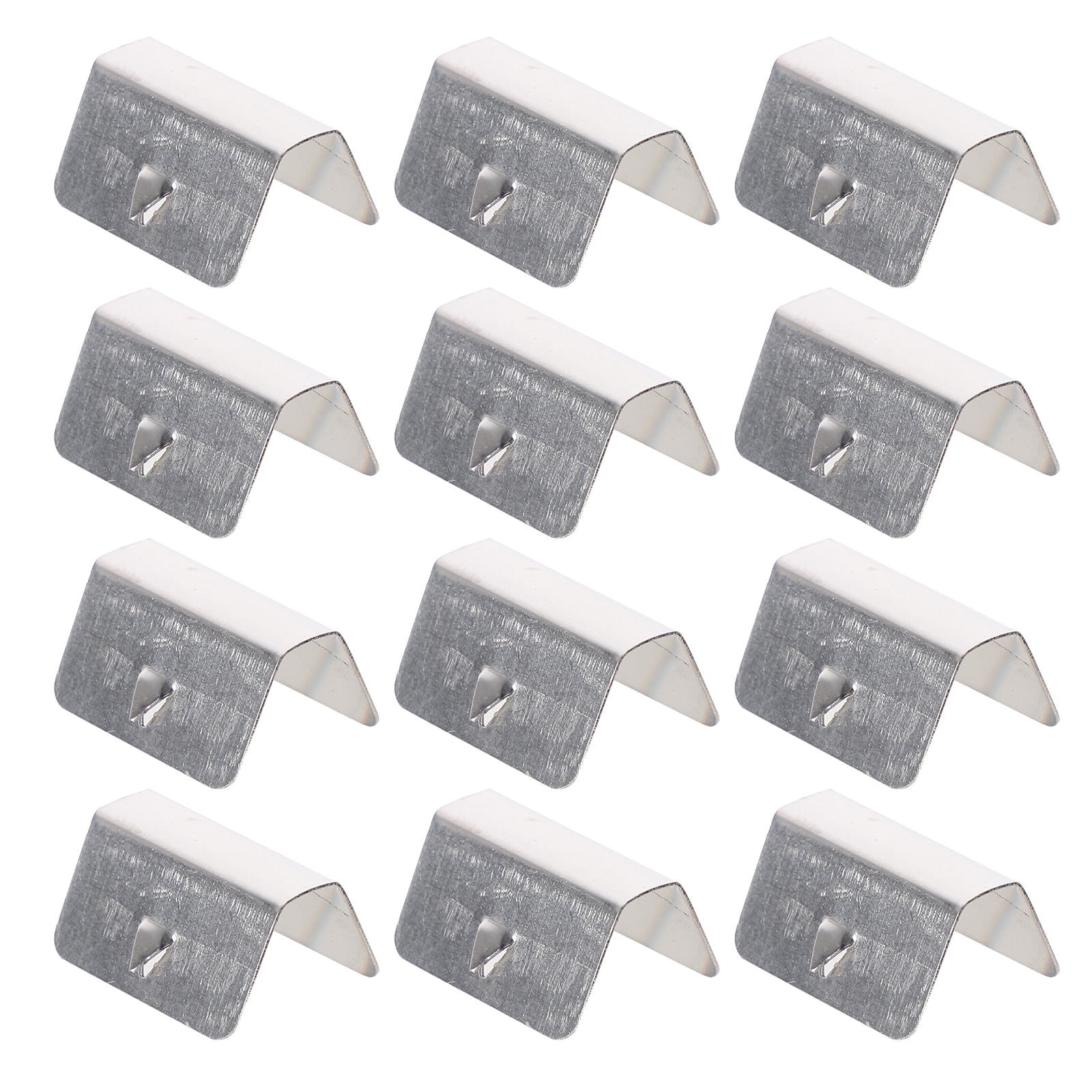 Toyvian 12Pcs Auto Fastener Clips Plated Silver Plastic Retaining Clips ...