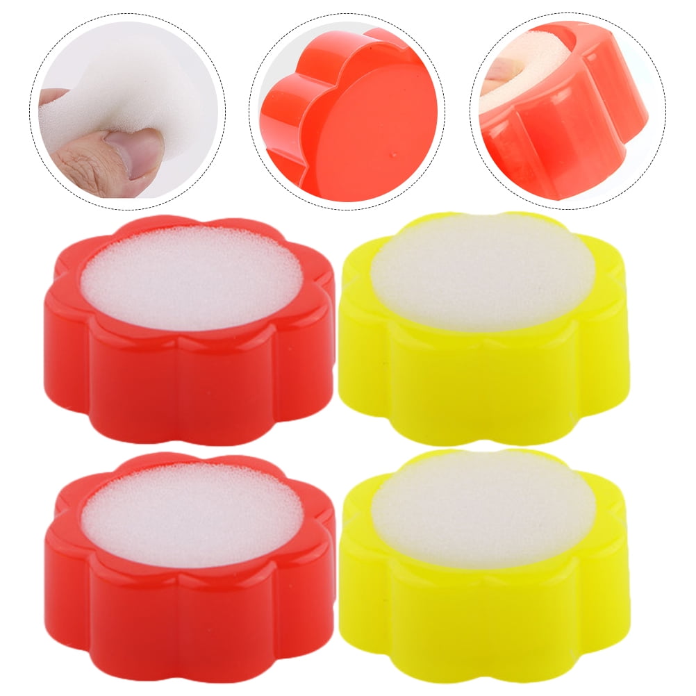 Toyvian 16Pcs Flower Shaped Finger Wet Sponge Practical Cash Counting ...