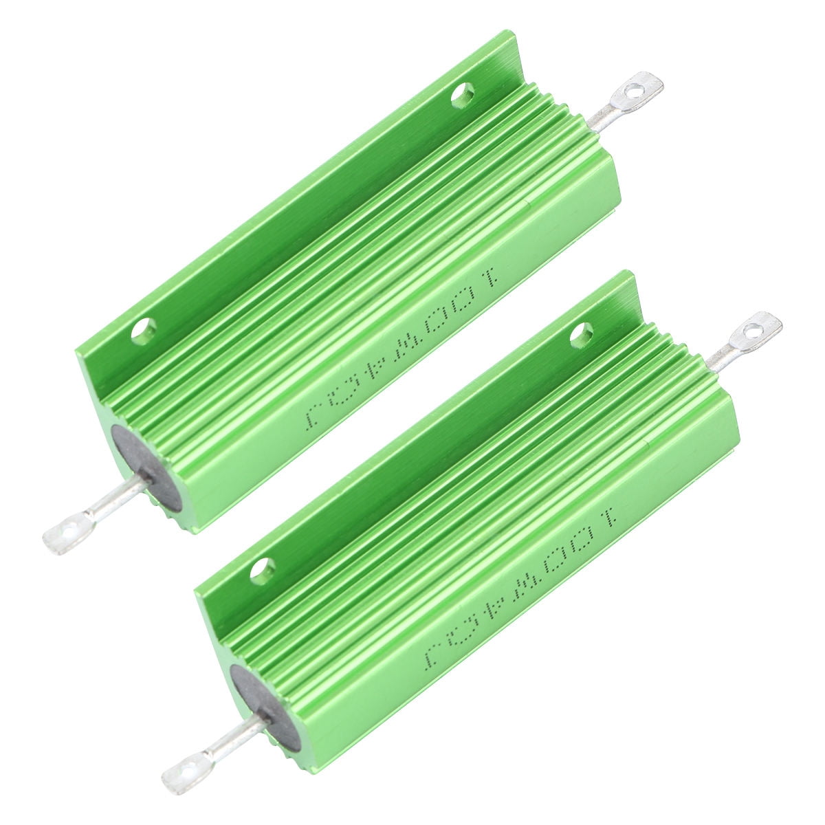 Toyvian 2Pcs Green Aluminum Housed Wirewound Resistor 100W 4 Ohm High ...