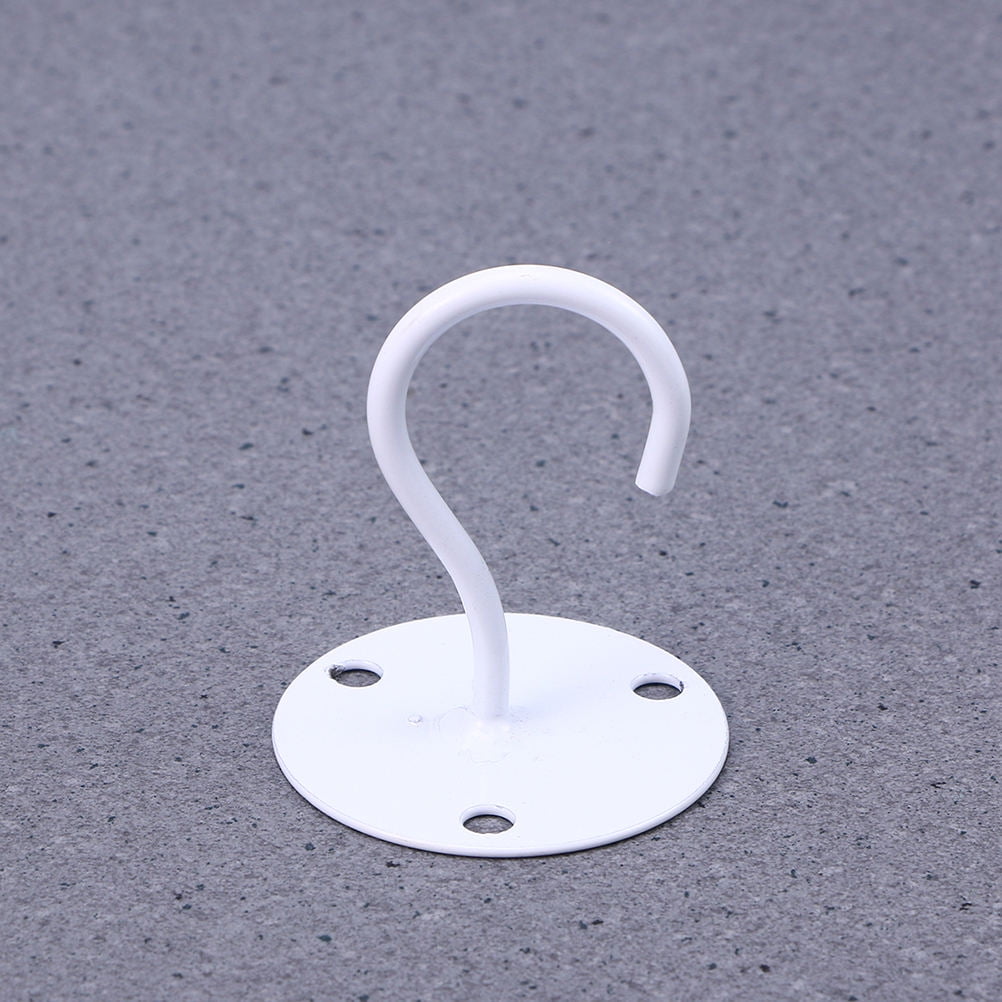 Toyvian 2Pcs Iron Overhead Hooks White Strong Sturdy Cabinet and Porch ...