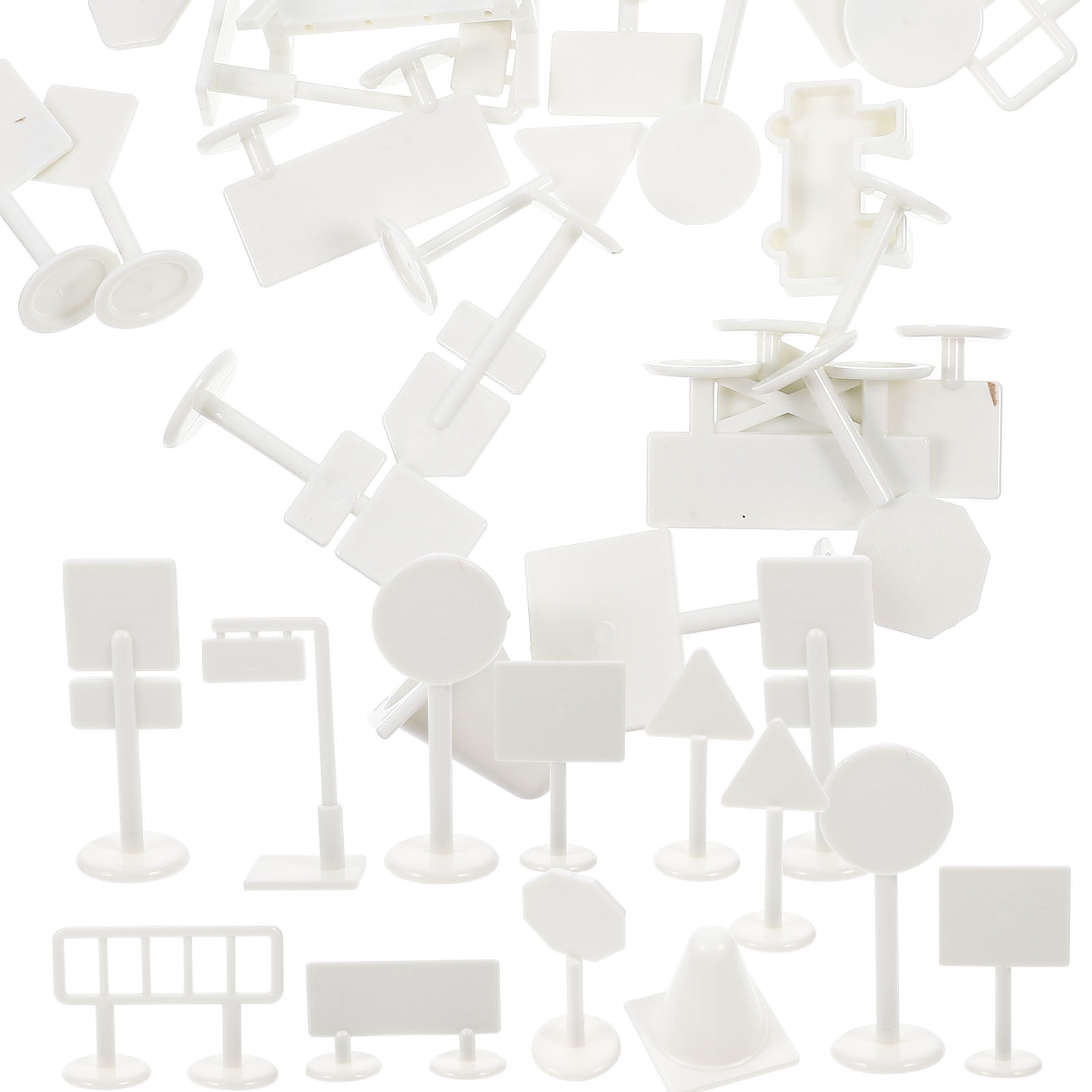 Toyvian 2 Sets Traffic Signs Models For Road Signs For Classroom Table ...