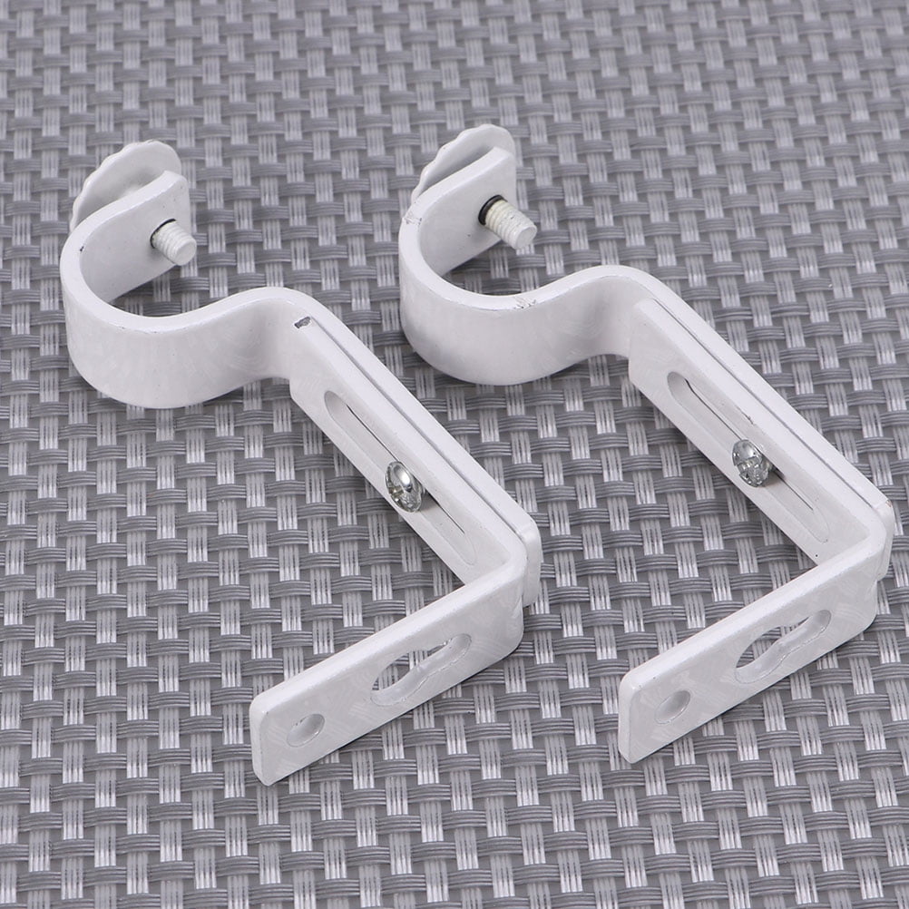 Toyvian 2 pairs of Curtain Rod Hangers Iron Alloy Adjustable Support ...