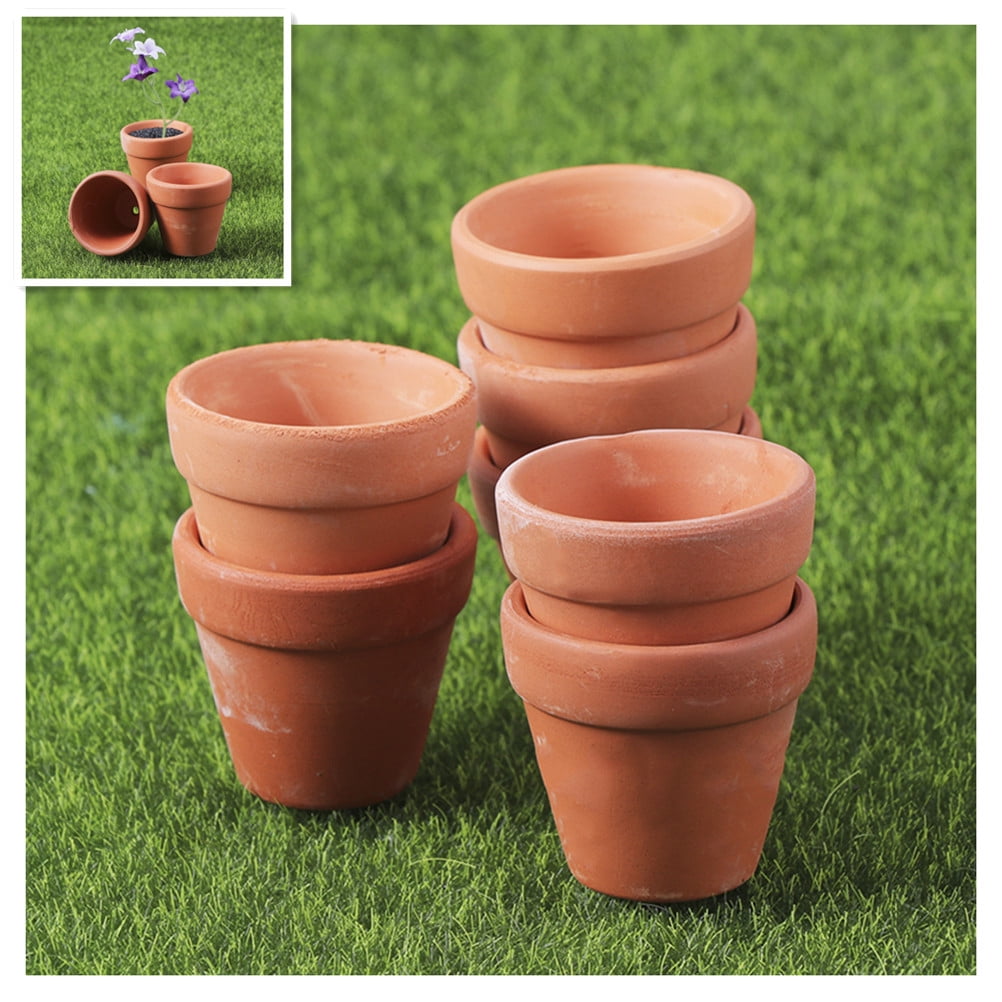 Toyvian 20Pcs Small Red Ceramic Flower Pot Terracotta Pot Clay Ceramic ...