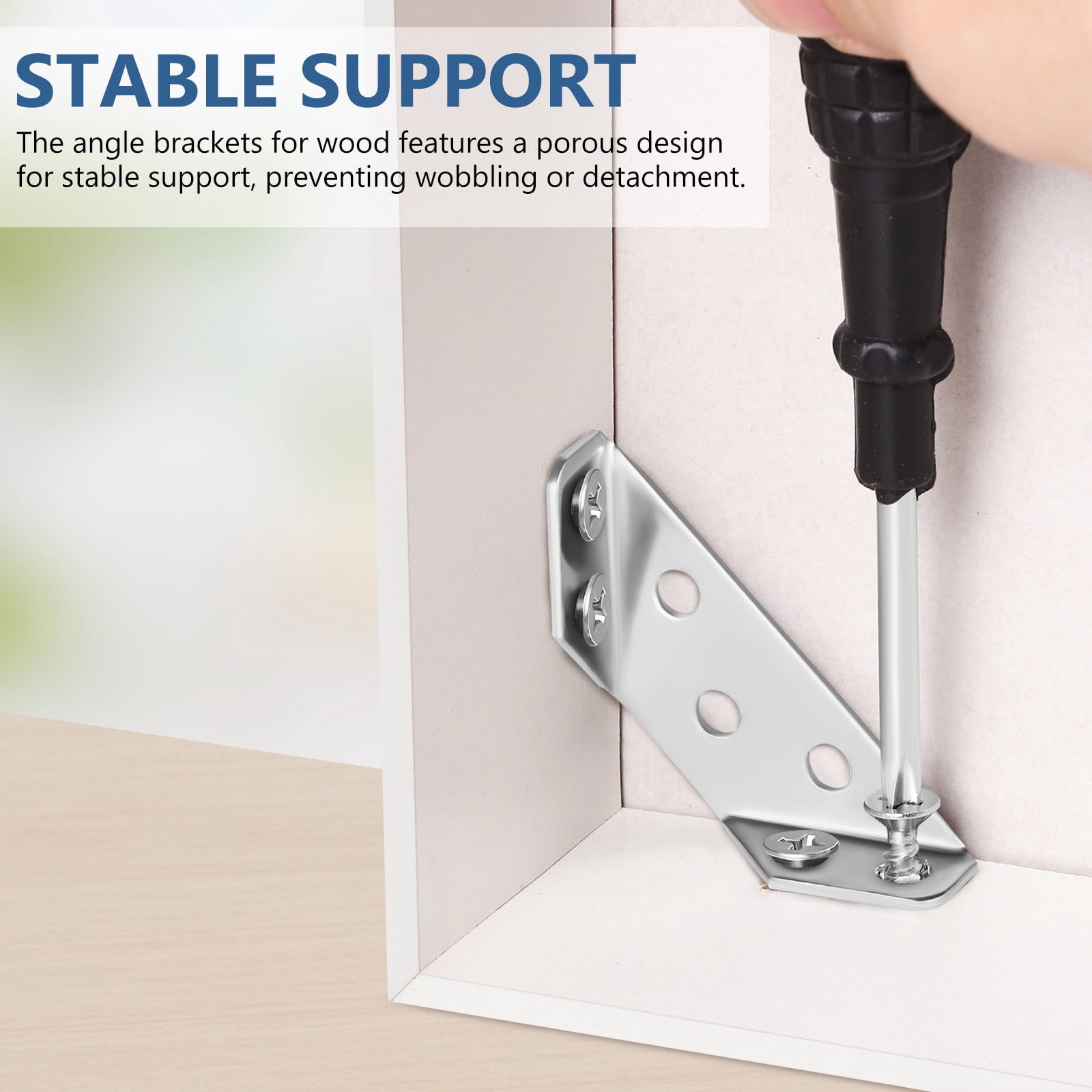 Toyvian 20pcs Corner Connector Furniture Corner Brackets Angle Brackets ...
