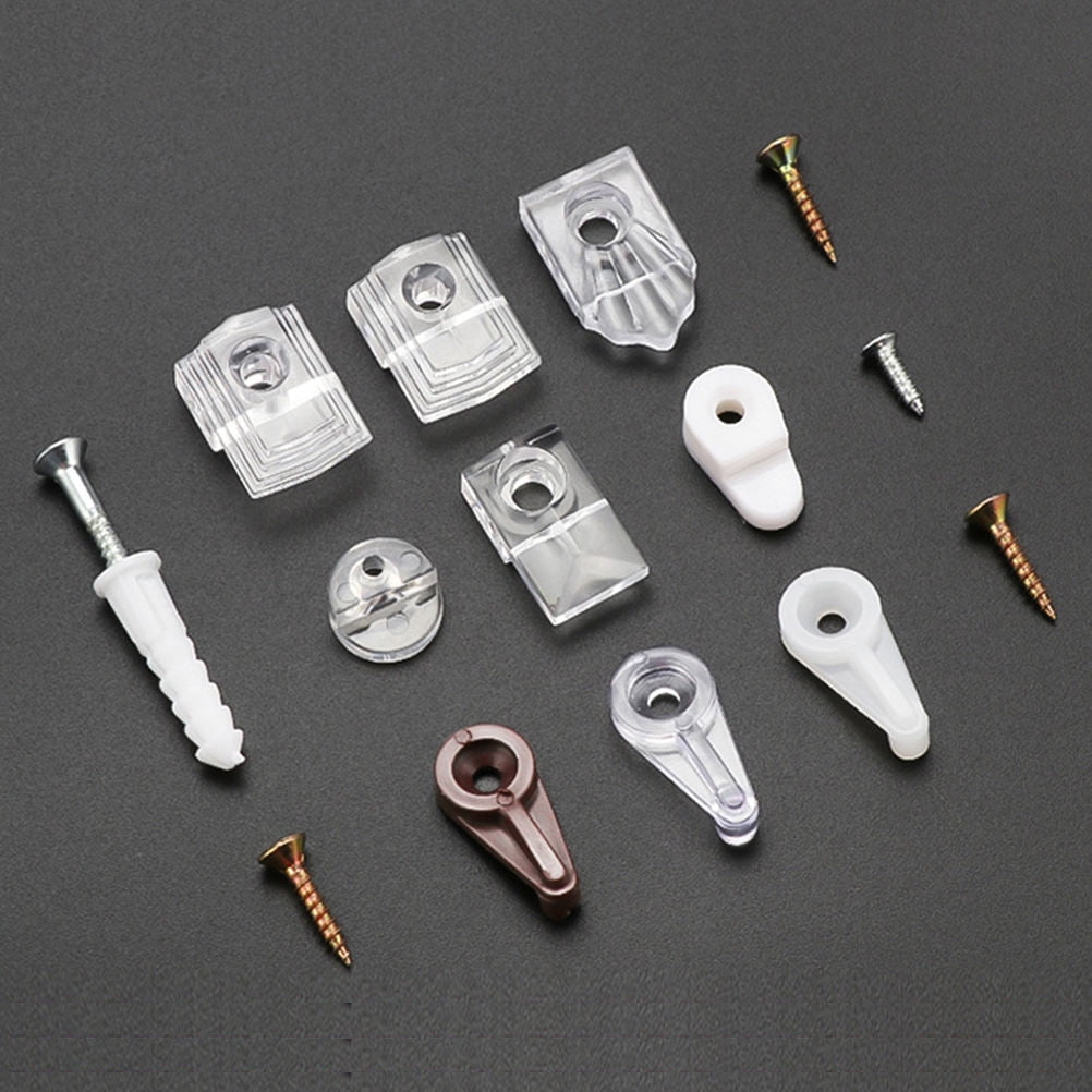 Toyvian Clear Mirror Clips for Mirror on Door 22 Sets Plastic ...
